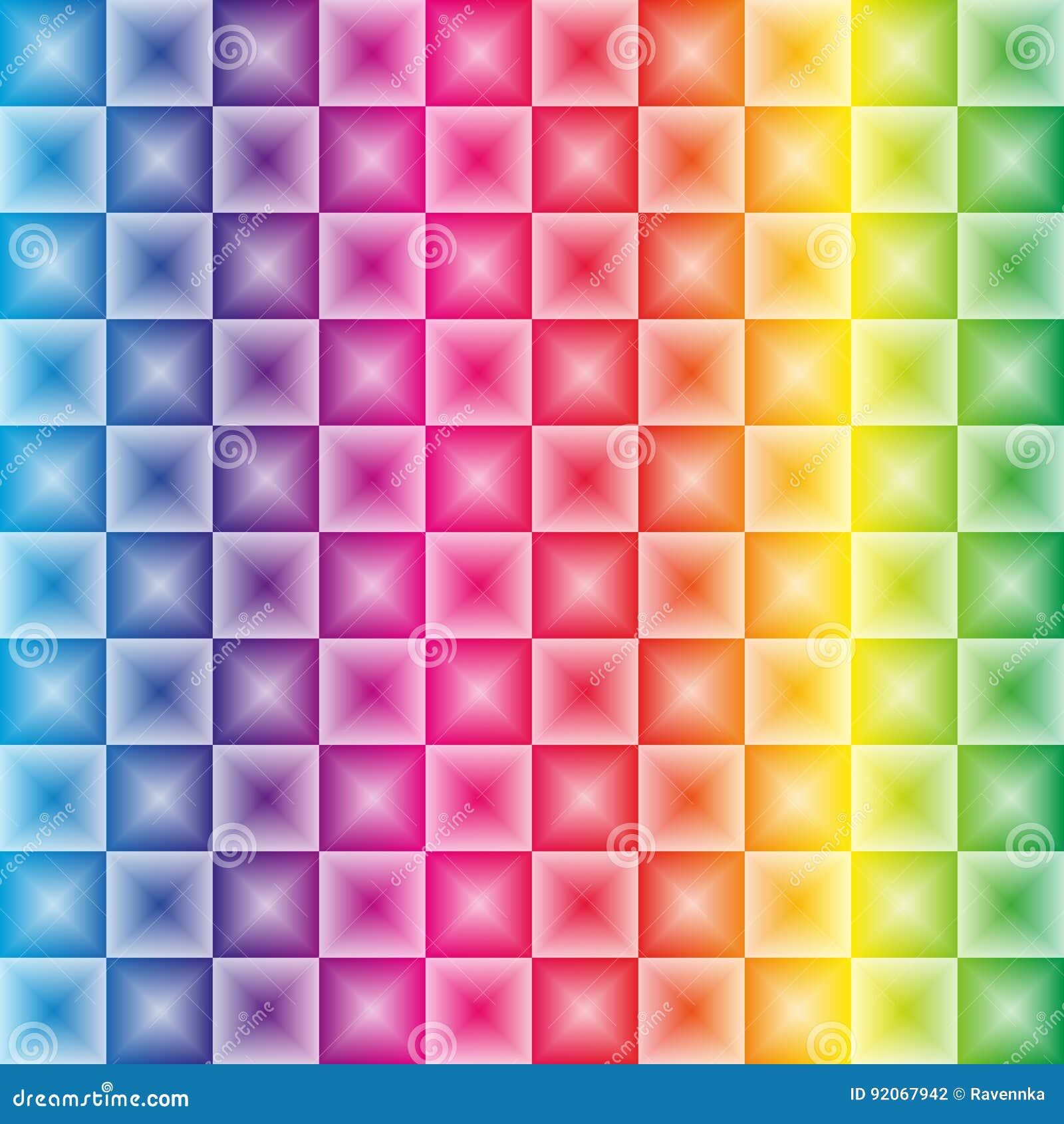 Colorfoul Rainbow Gradient with 3d Illusion Effect Square Light Stock ...