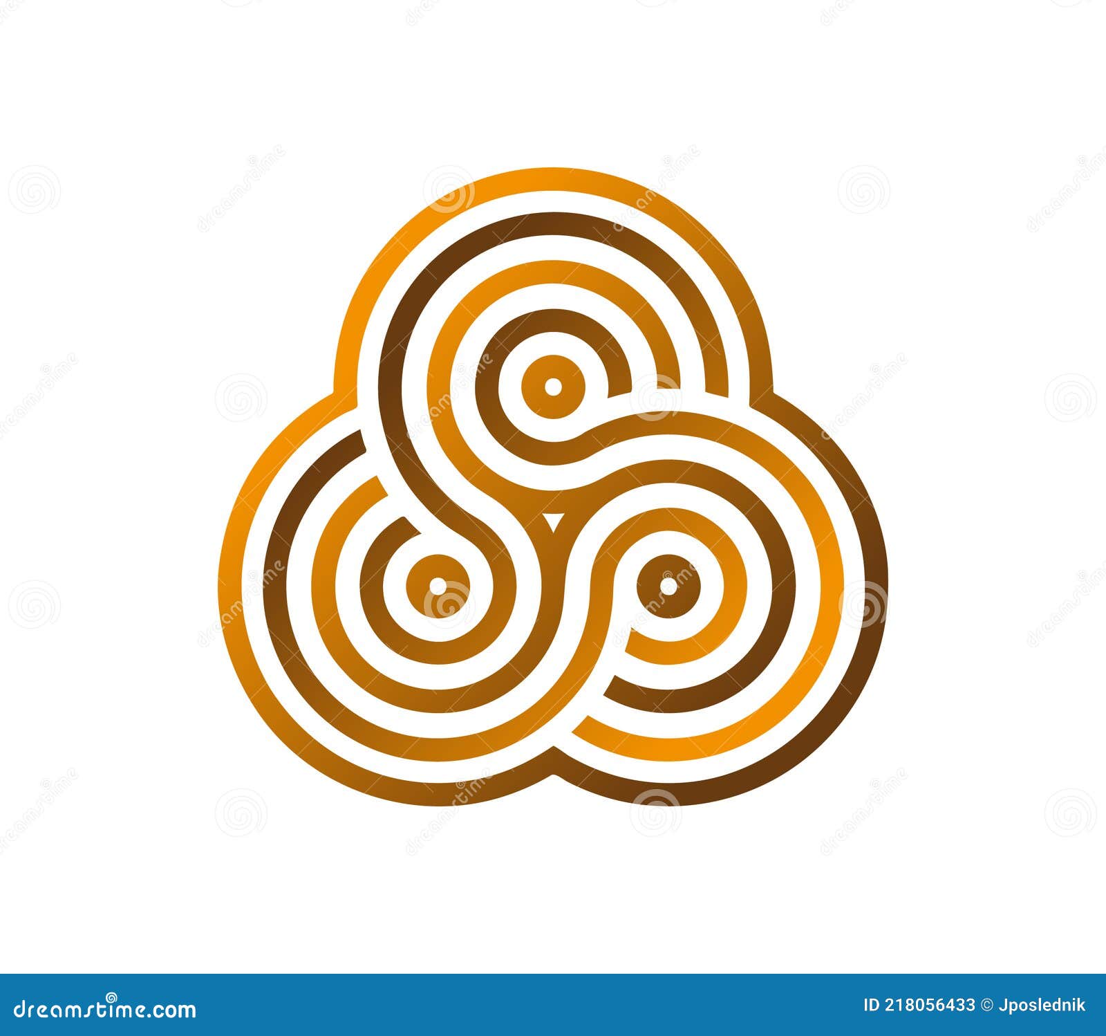 Colorfu Mobius Loop Made Of Three Arches. Labyrinth Made Of Three ...