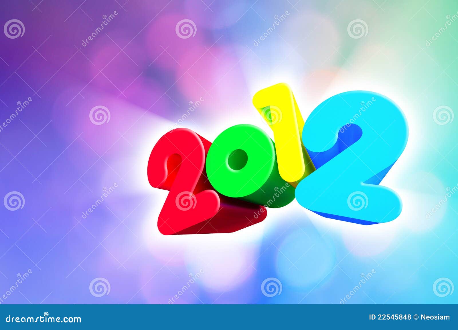 Colorful 2012 stock illustration. Illustration of agenda - 22545848