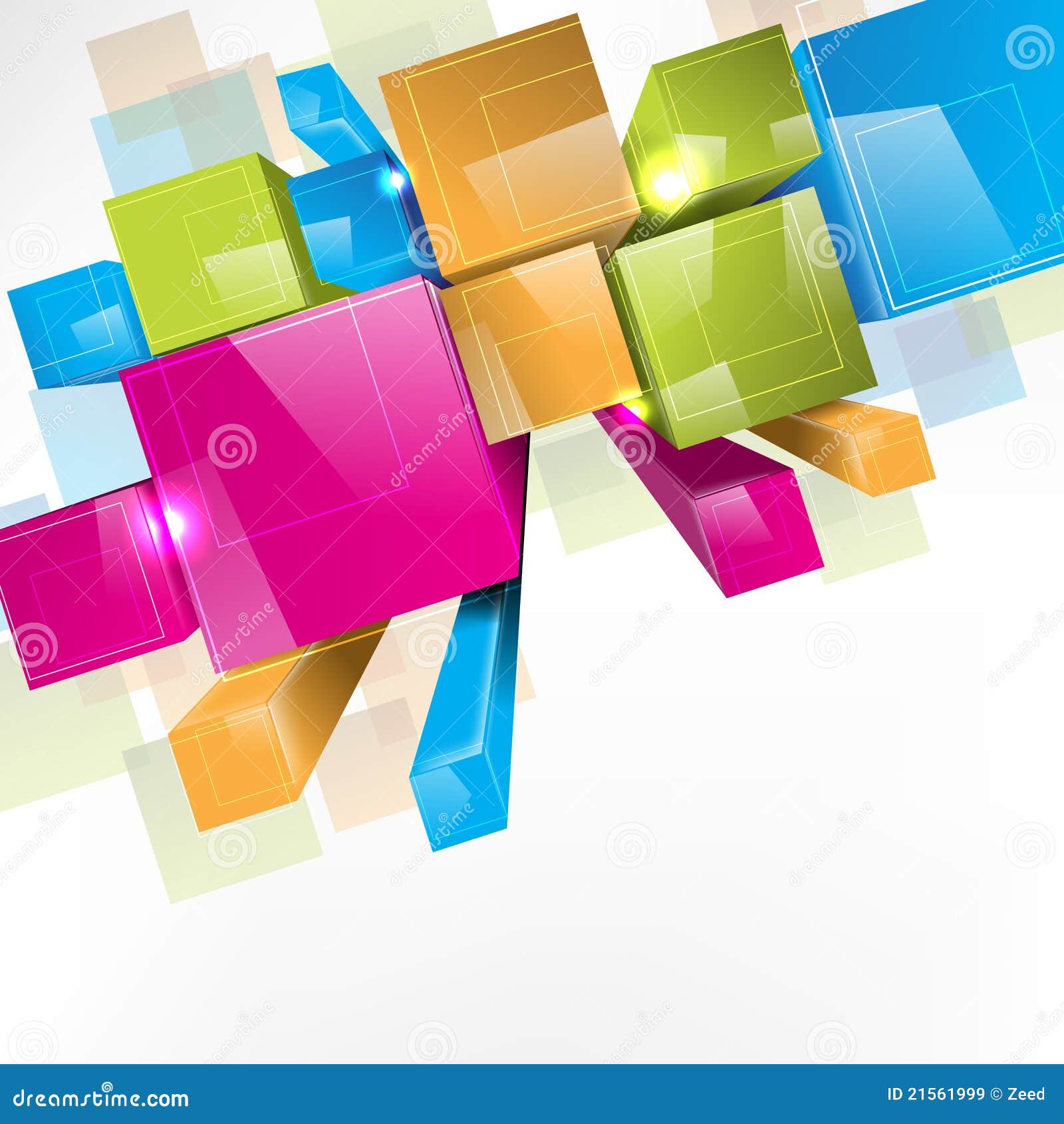 Colorful 3d Blocks Background Stock Illustrations – 2,712 Colorful 3d ...