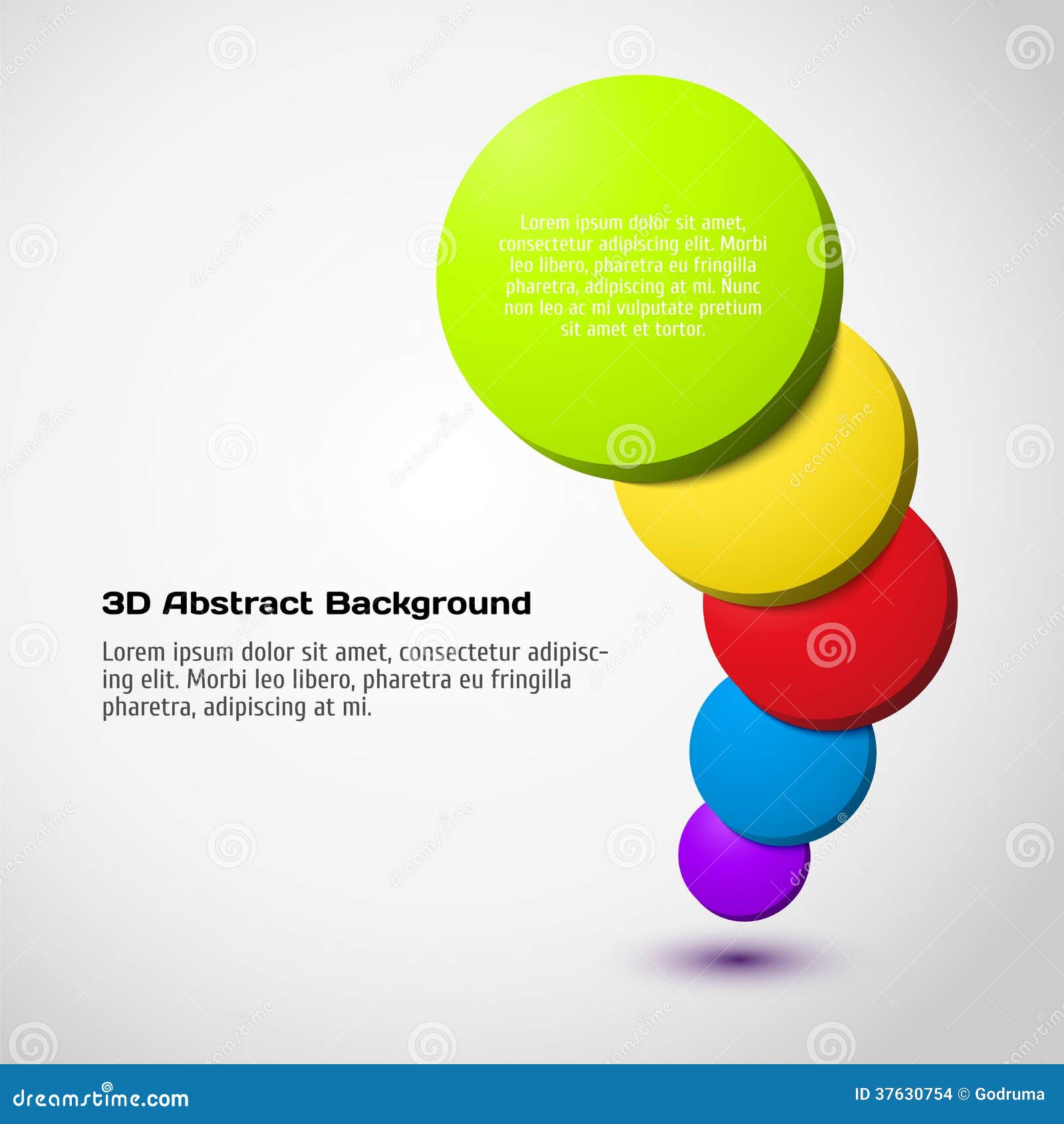 Colorful 3D Circle Background. Stock Vector - Illustration of ...