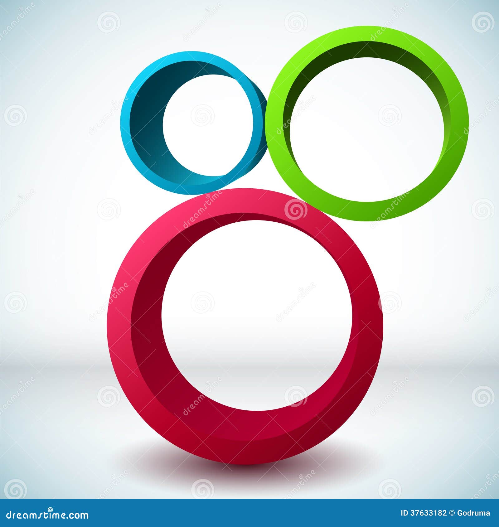 Colorful 3D Circle Background. Stock Vector - Illustration of graphic ...