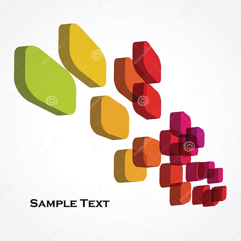 Colorful 3d cubes stock vector. Illustration of cube - 15048081