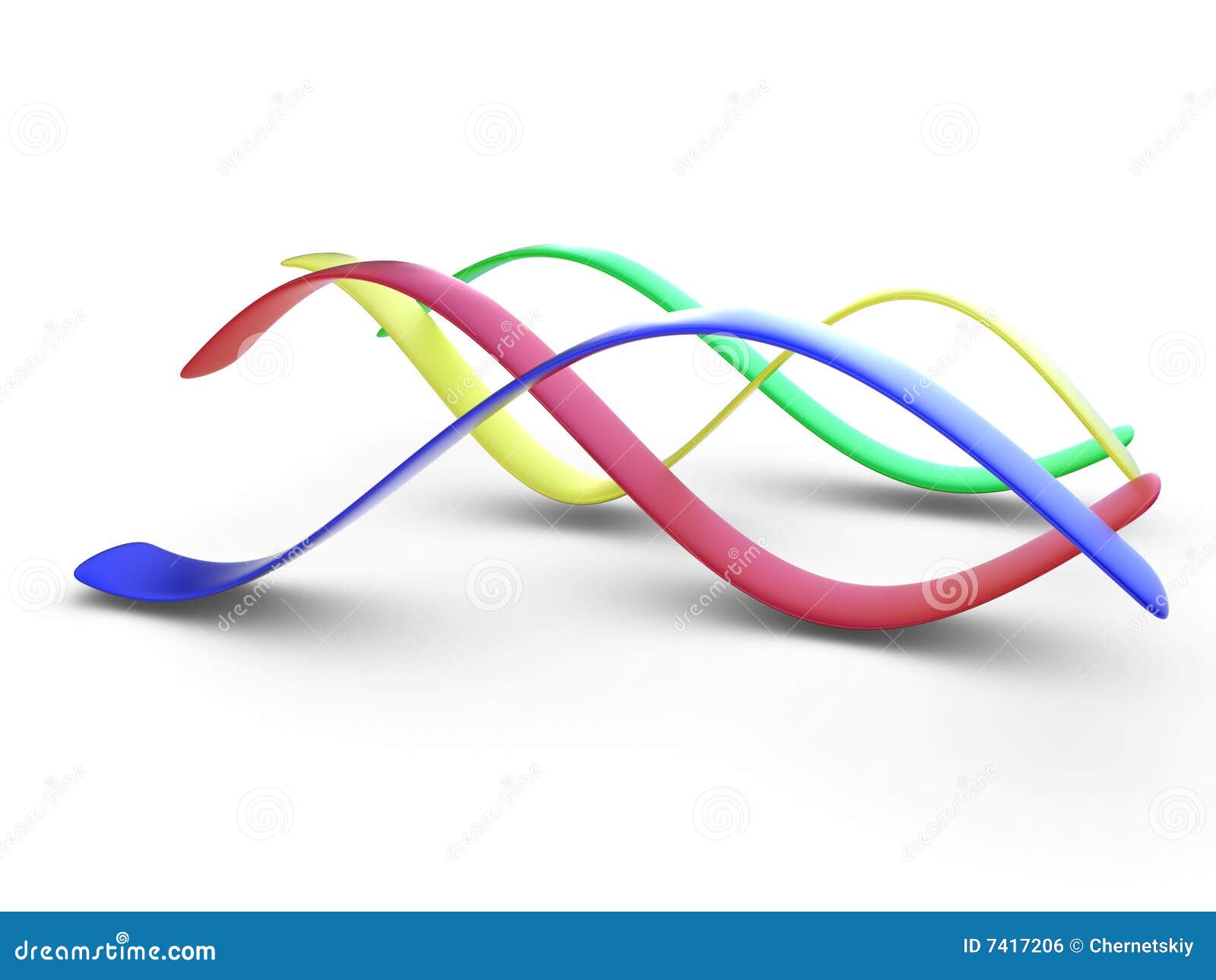 Colorful 3d curves stock illustration. Illustration of trend - 7417206