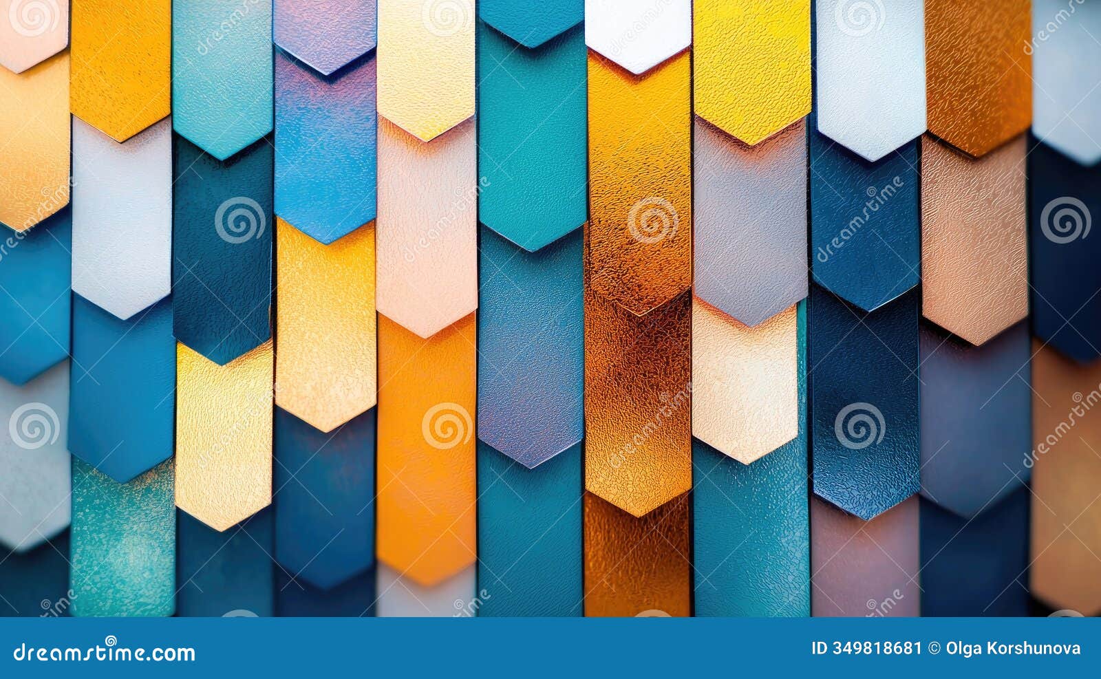 Colorful 3D Geometric Pattern Wallpaper with Layered Textured ...