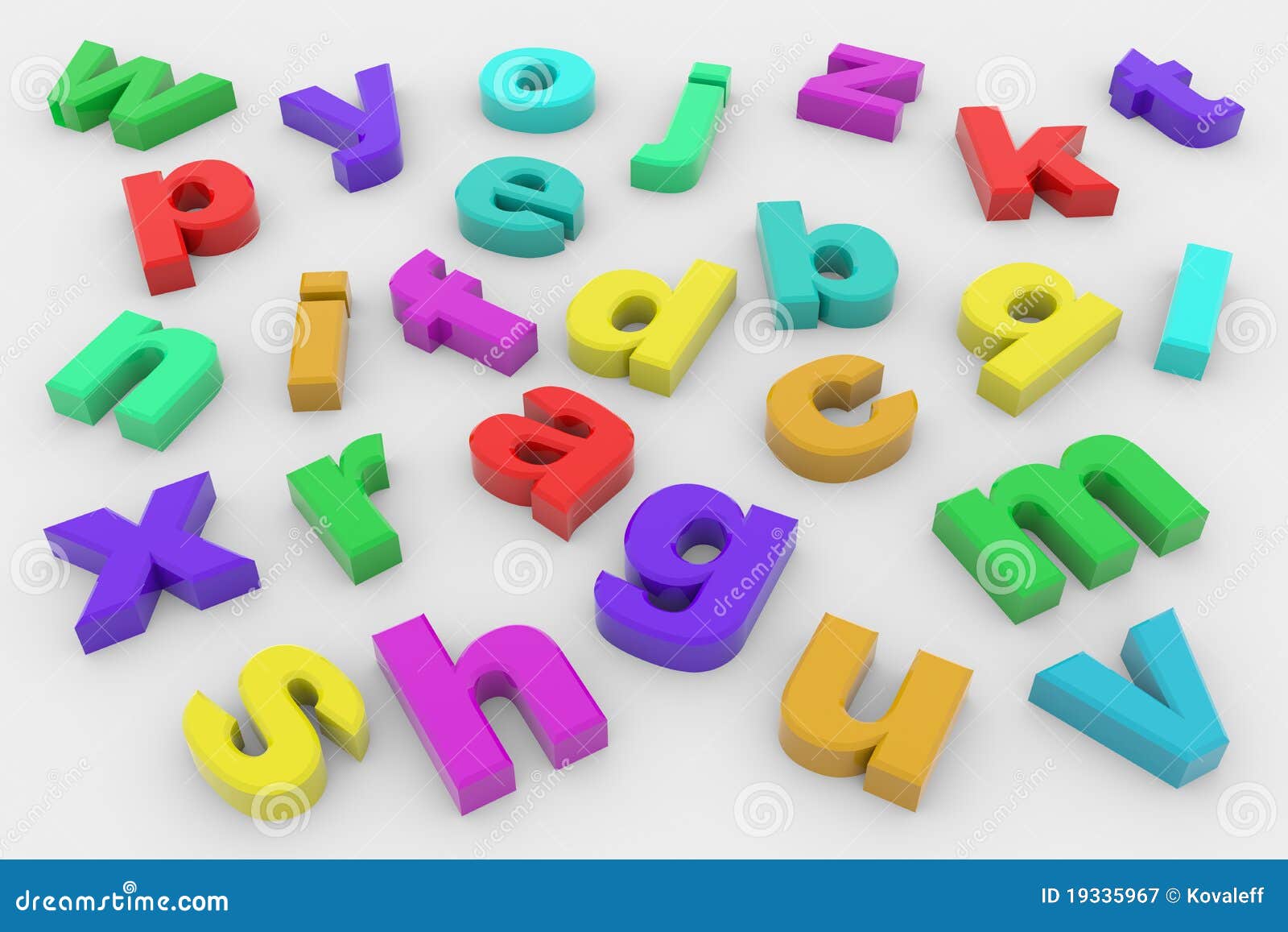 Colorful 3D letters stock illustration. Illustration of letters - 19335967