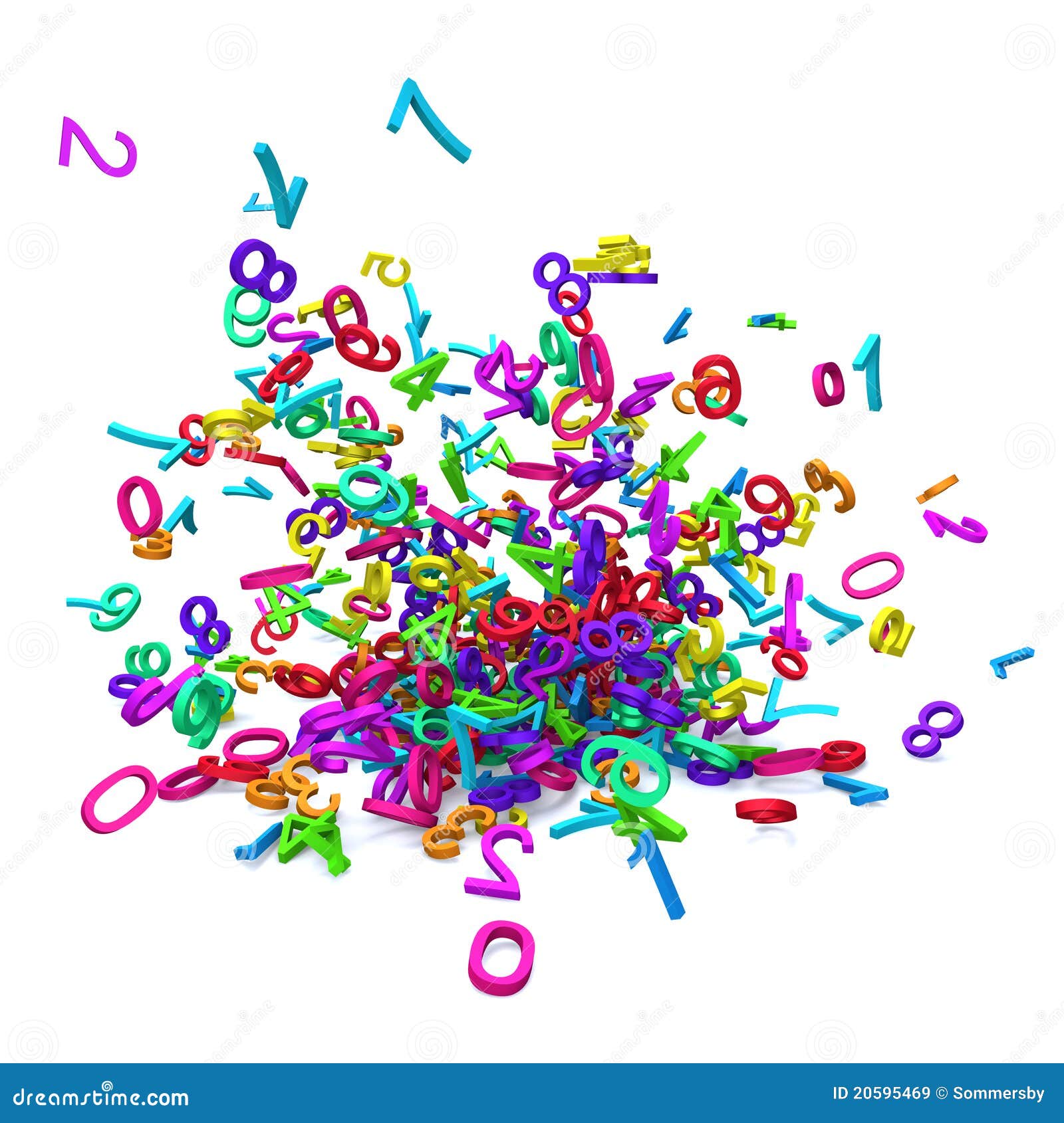 Numbers Exploded Royalty-Free Stock Photography | CartoonDealer.com ...