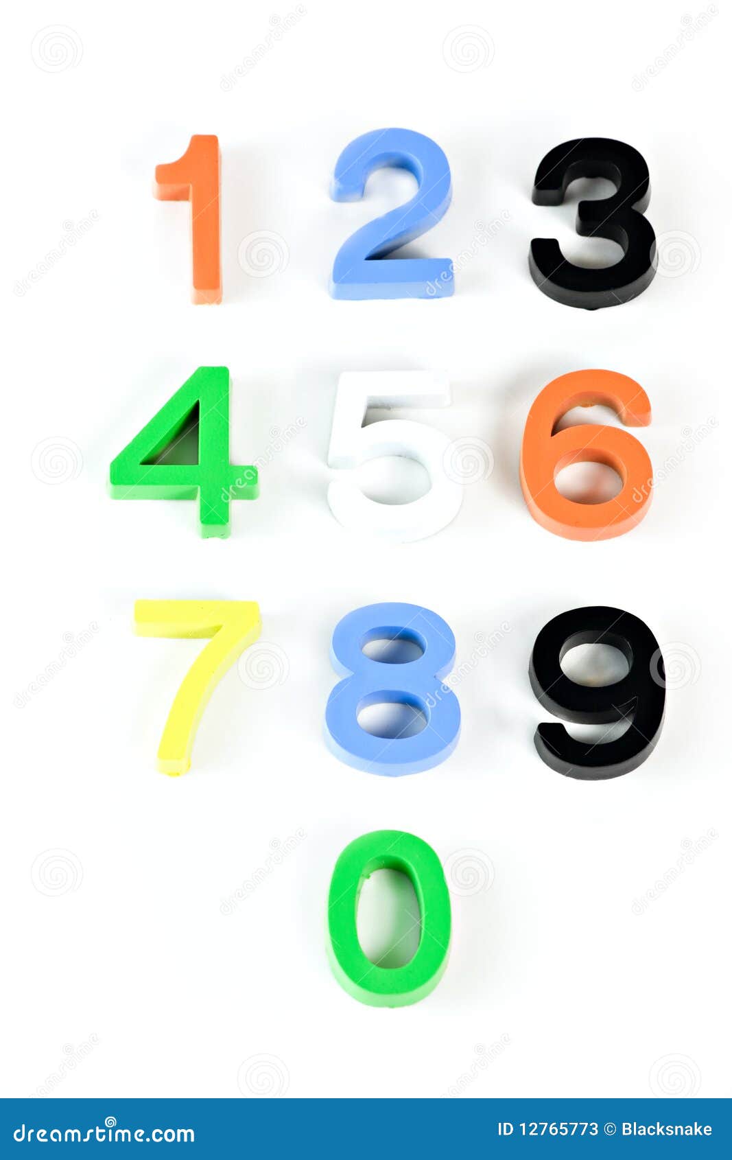 Colorful 3d Plastic Numbers Stock Image - Image of learning, numbers ...
