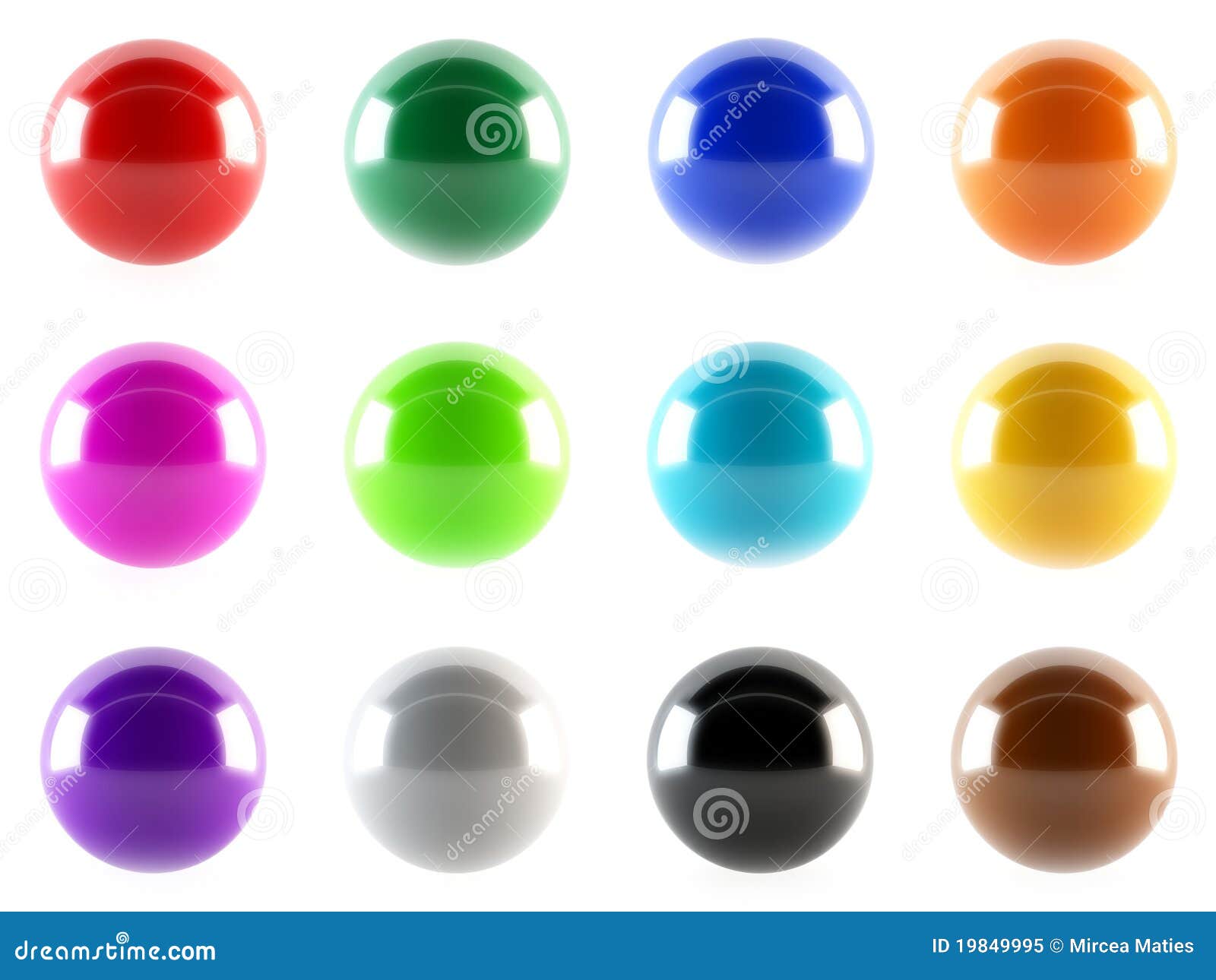 Colorful 3D spheres stock illustration. Illustration of badge - 19849995