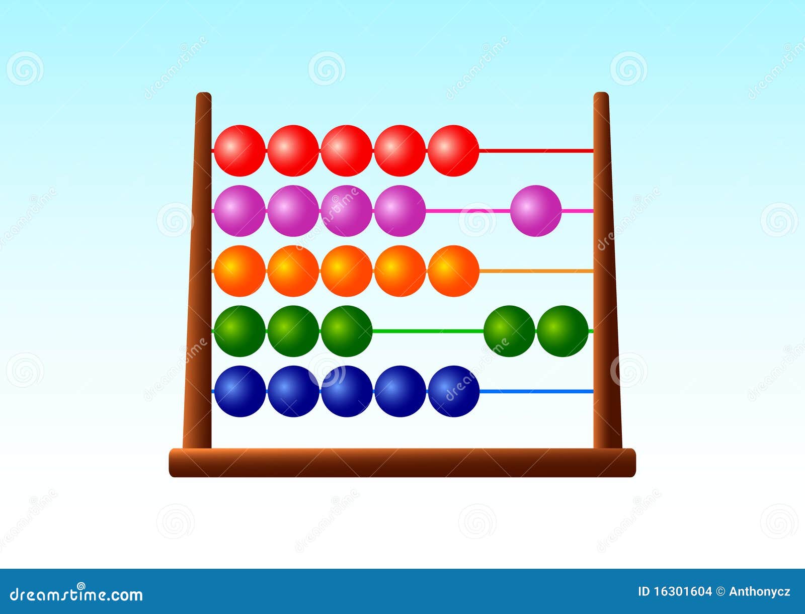 Colorful abacus stock vector. Illustration of entertainment - 16301604