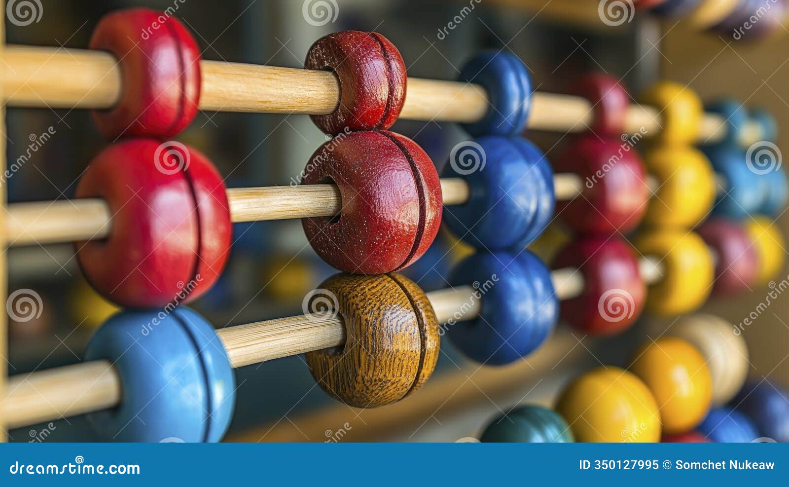 Colorful Abacus Counting Practice Classroom Educational Tool Vibrant ...