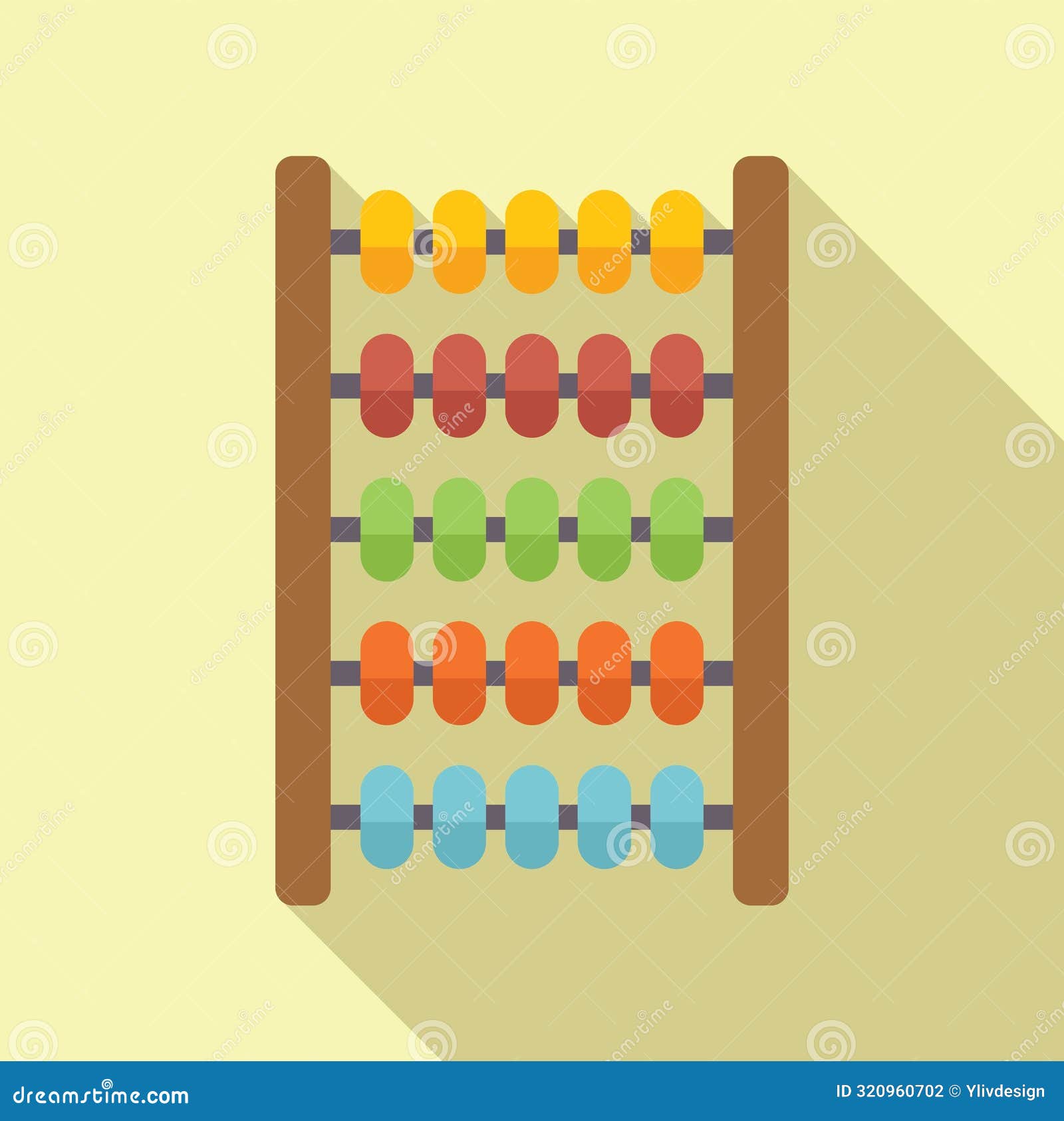 Colorful Abacus Representing Calculating, Learning, or Teaching Math ...