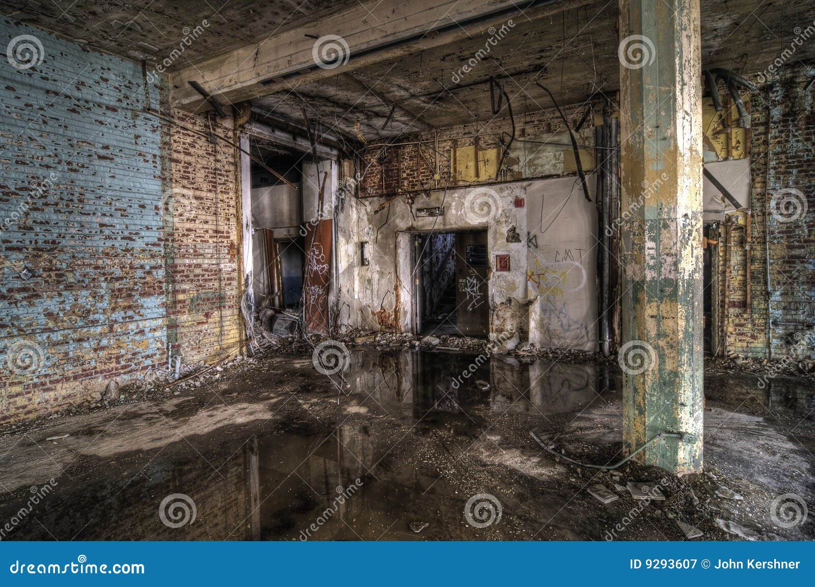 Colorful Abandoned Factory stock image. Image of broken - 9293607