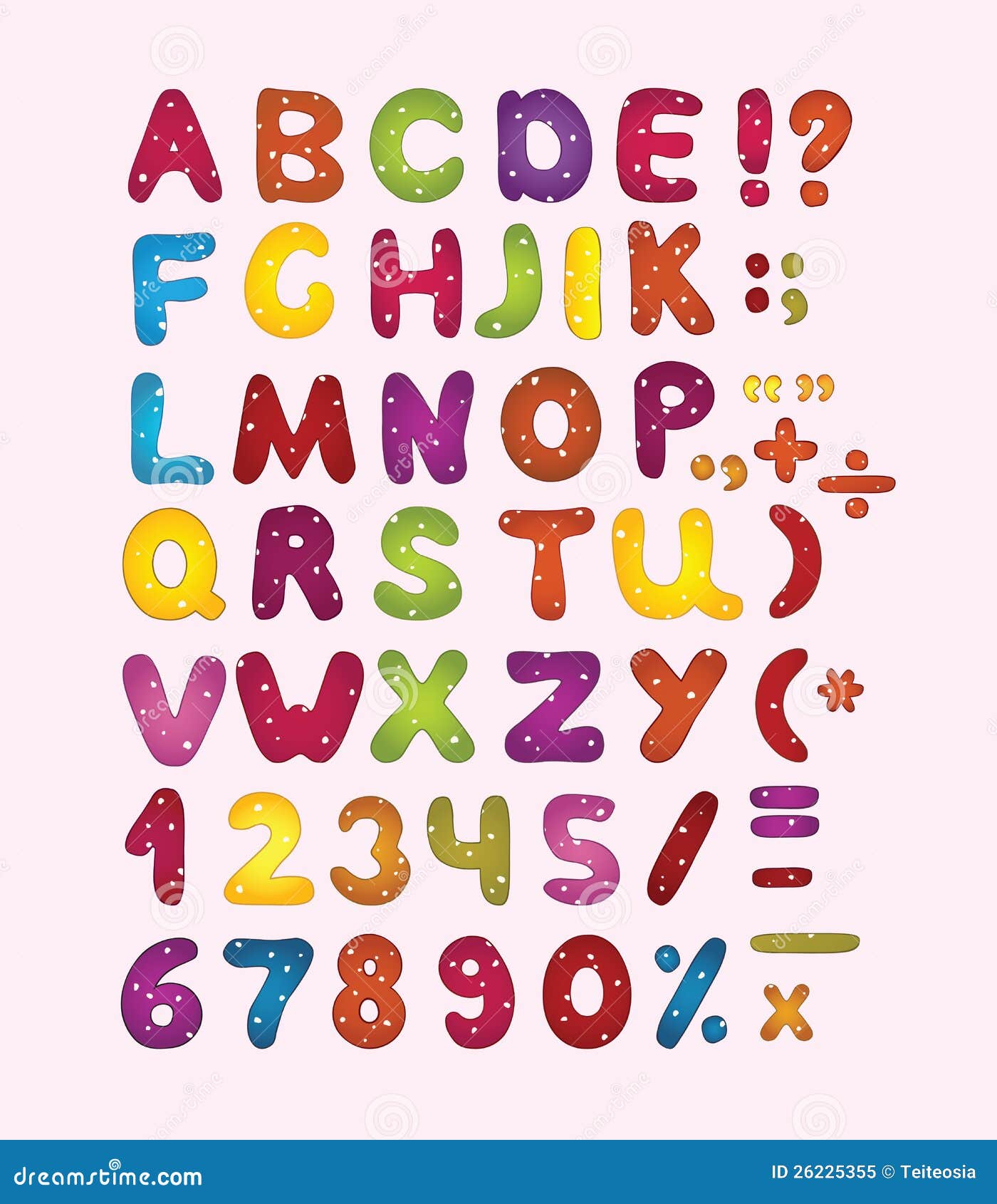 Colorful abc stock vector. Illustration of marks, artistic - 26225355