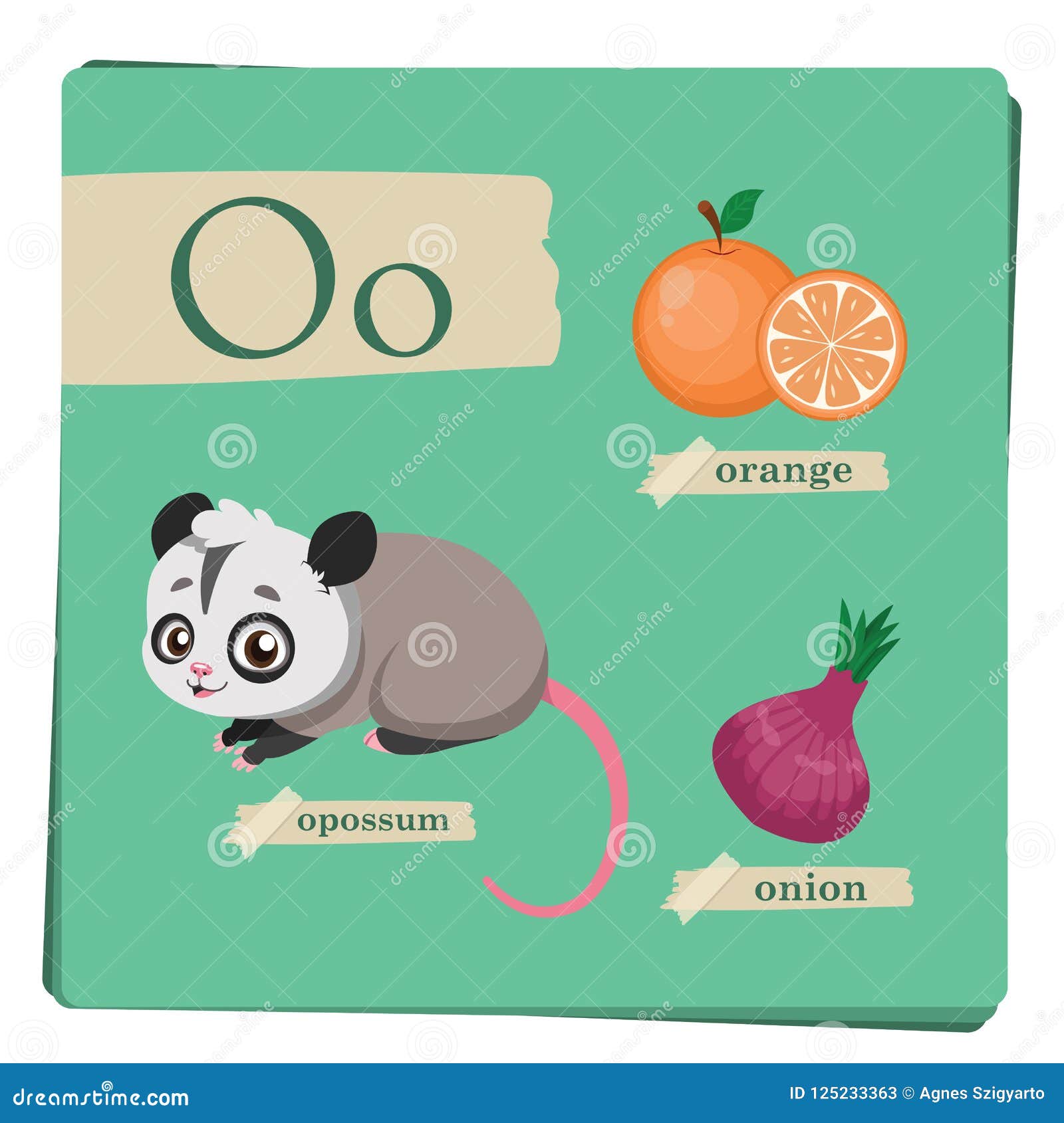 Colorful Alphabet for Kids - Letter O Stock Vector - Illustration of ...