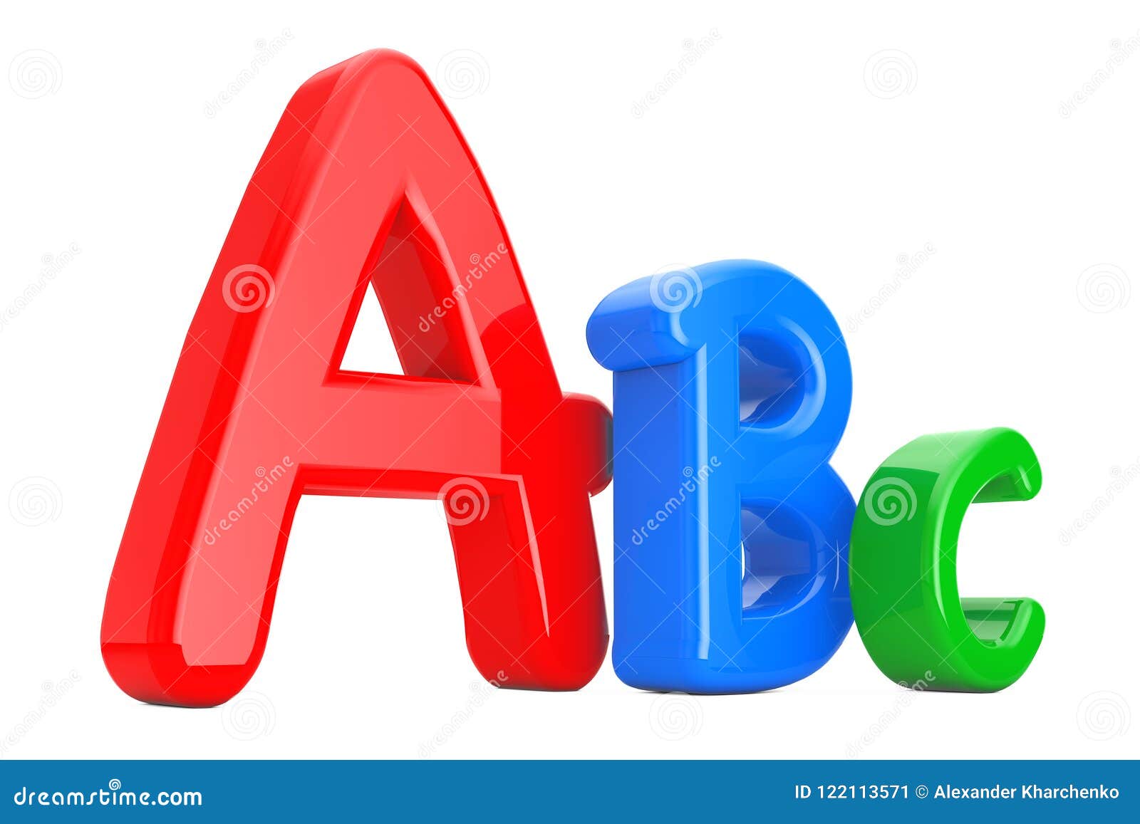 Colorful ABC Language Learning Sign. 3d Rendering Stock Illustration ...