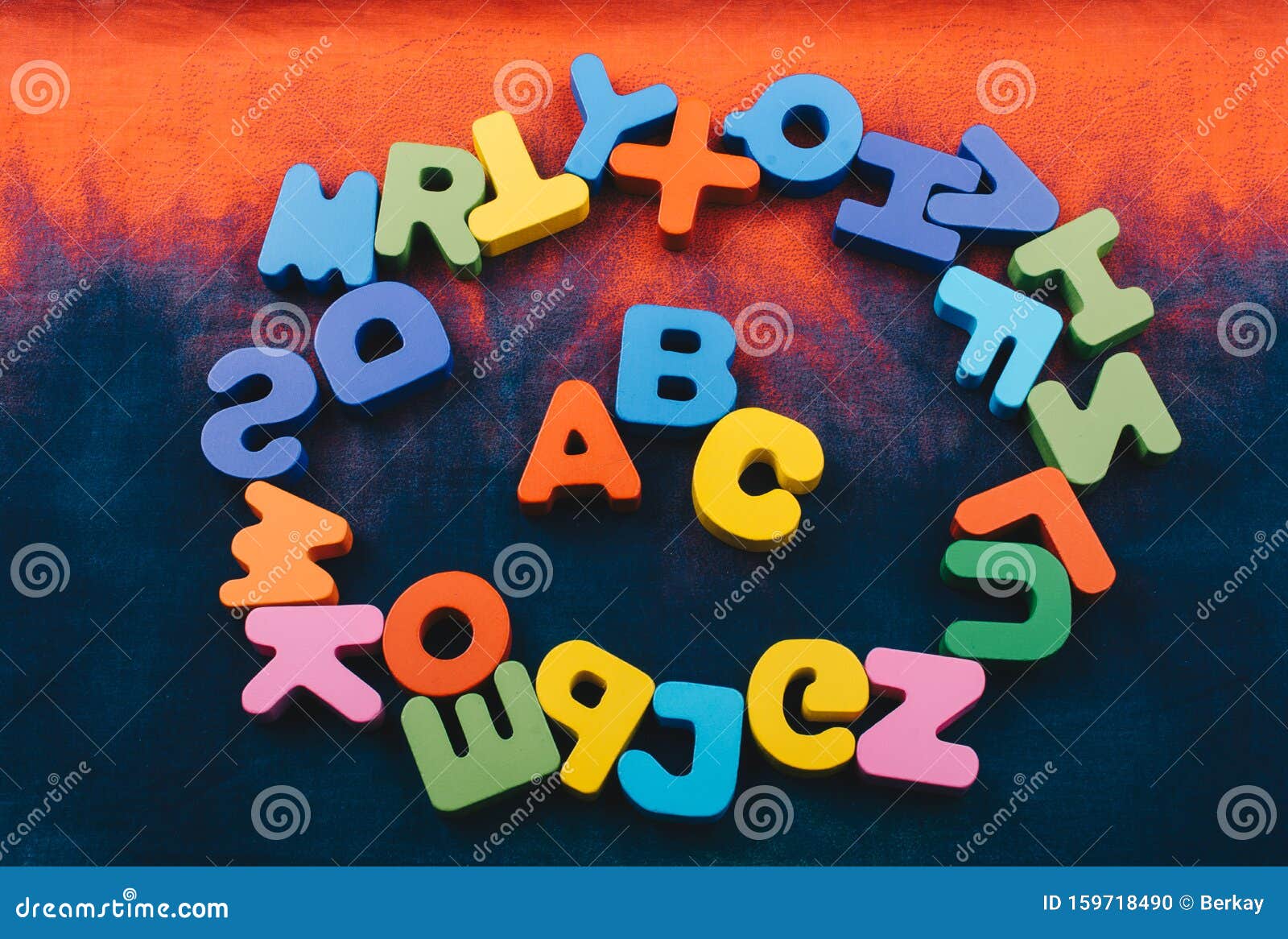 Colorful ABC Letters Made of Wood Stock Photo - Image of creative ...