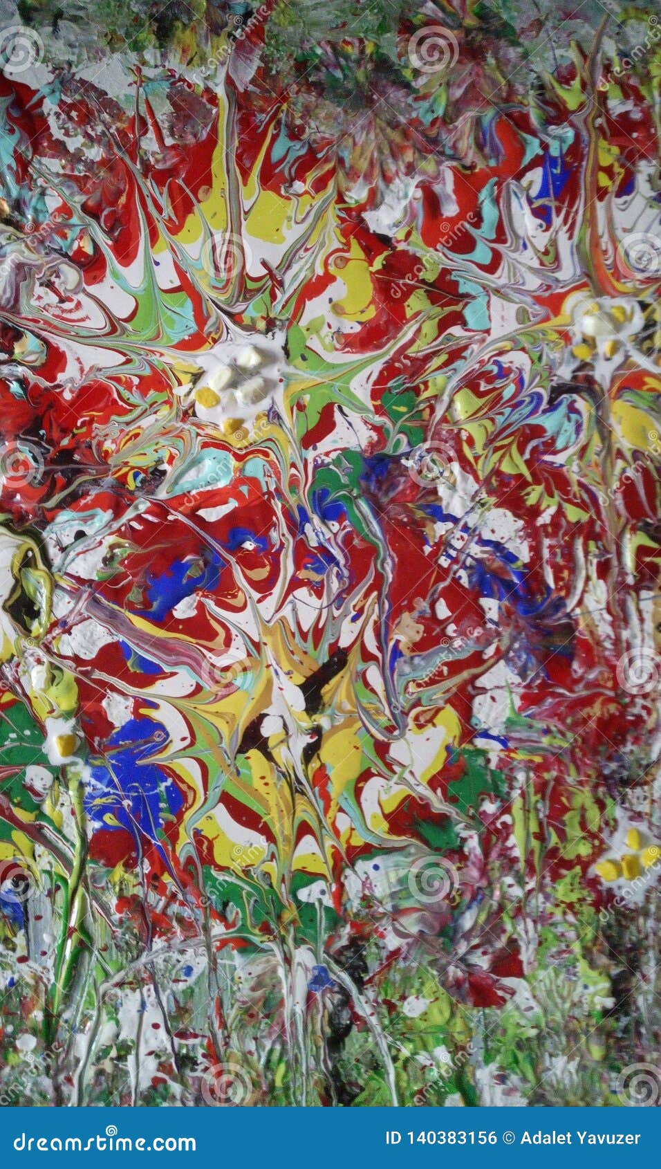 Colorful Abstract Acrylic Painting Texture Stock Photo - Image of ...