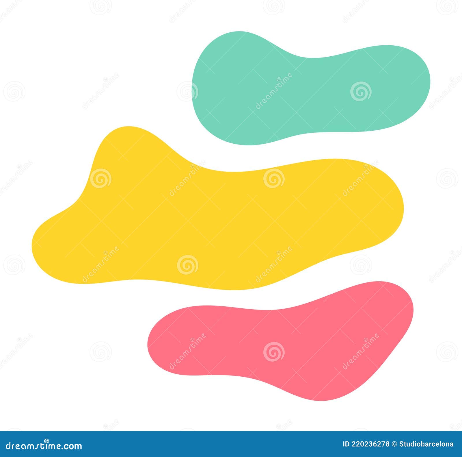 Colorful Abstract Amoeba Banners Flat Design Elements Stock Vector ...