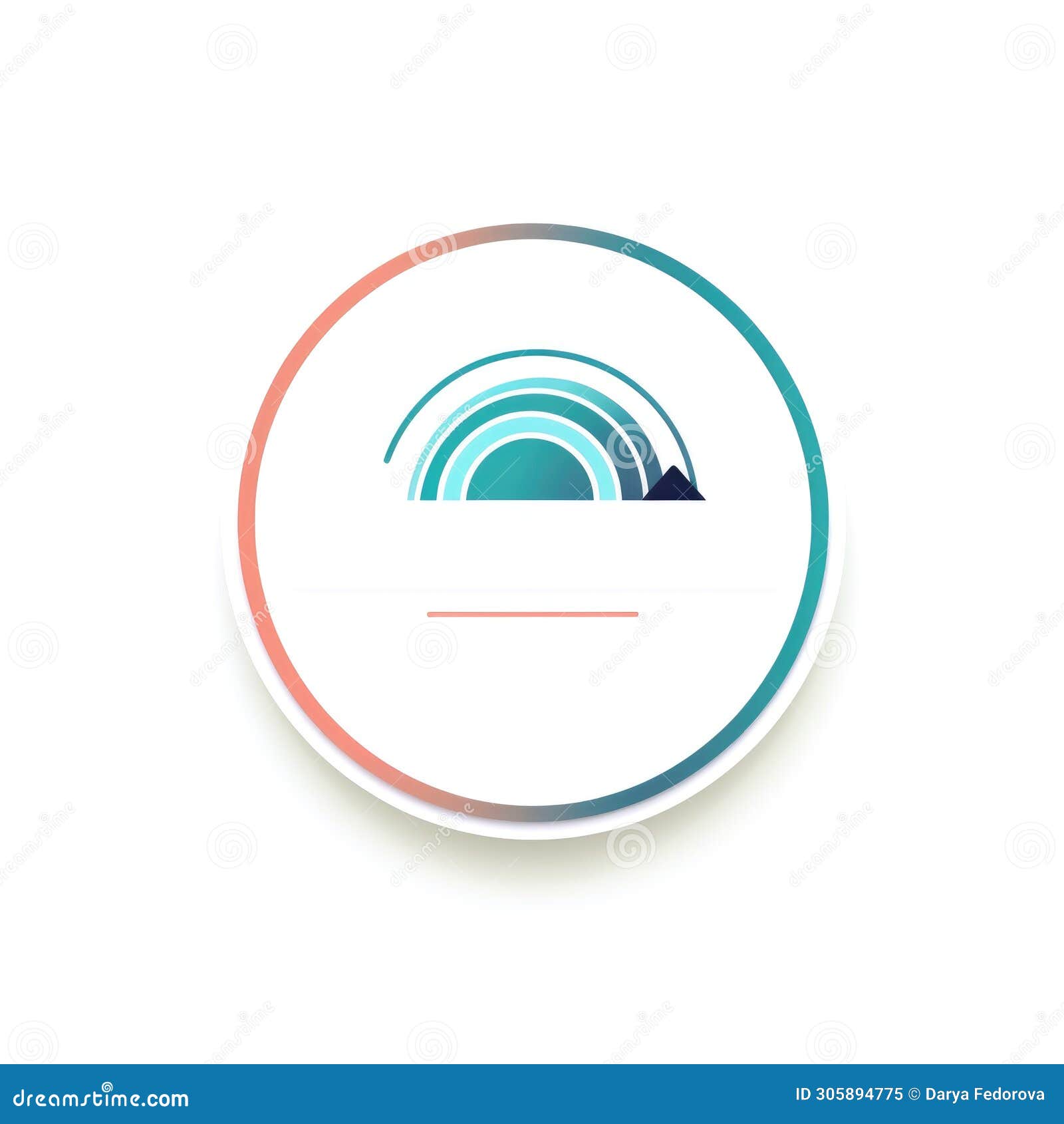 Colorful Abstract Arc Design on White Stock Illustration - Illustration ...