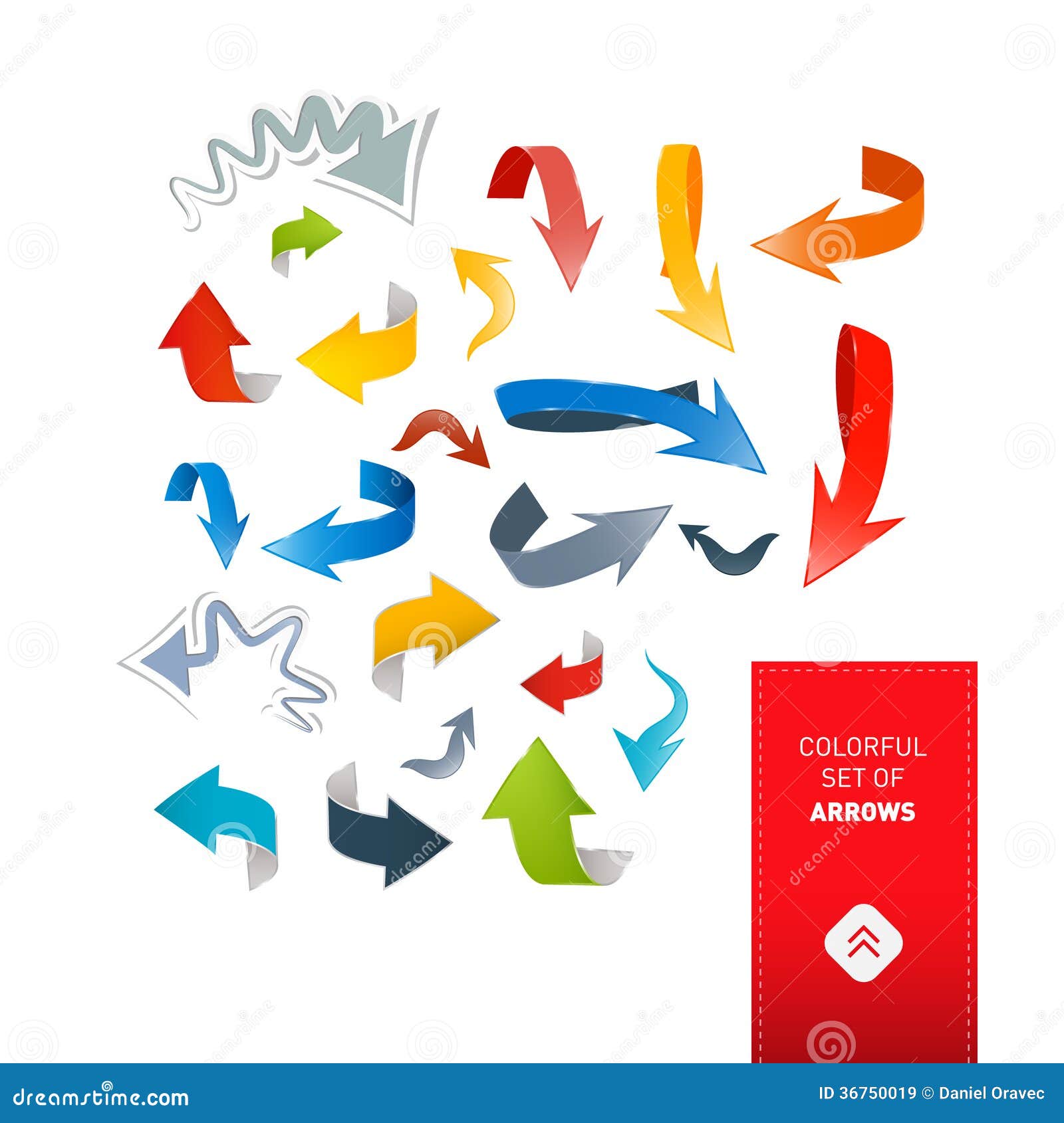 Colorful Abstract Arrows Set Stock Vector - Illustration of pointer ...