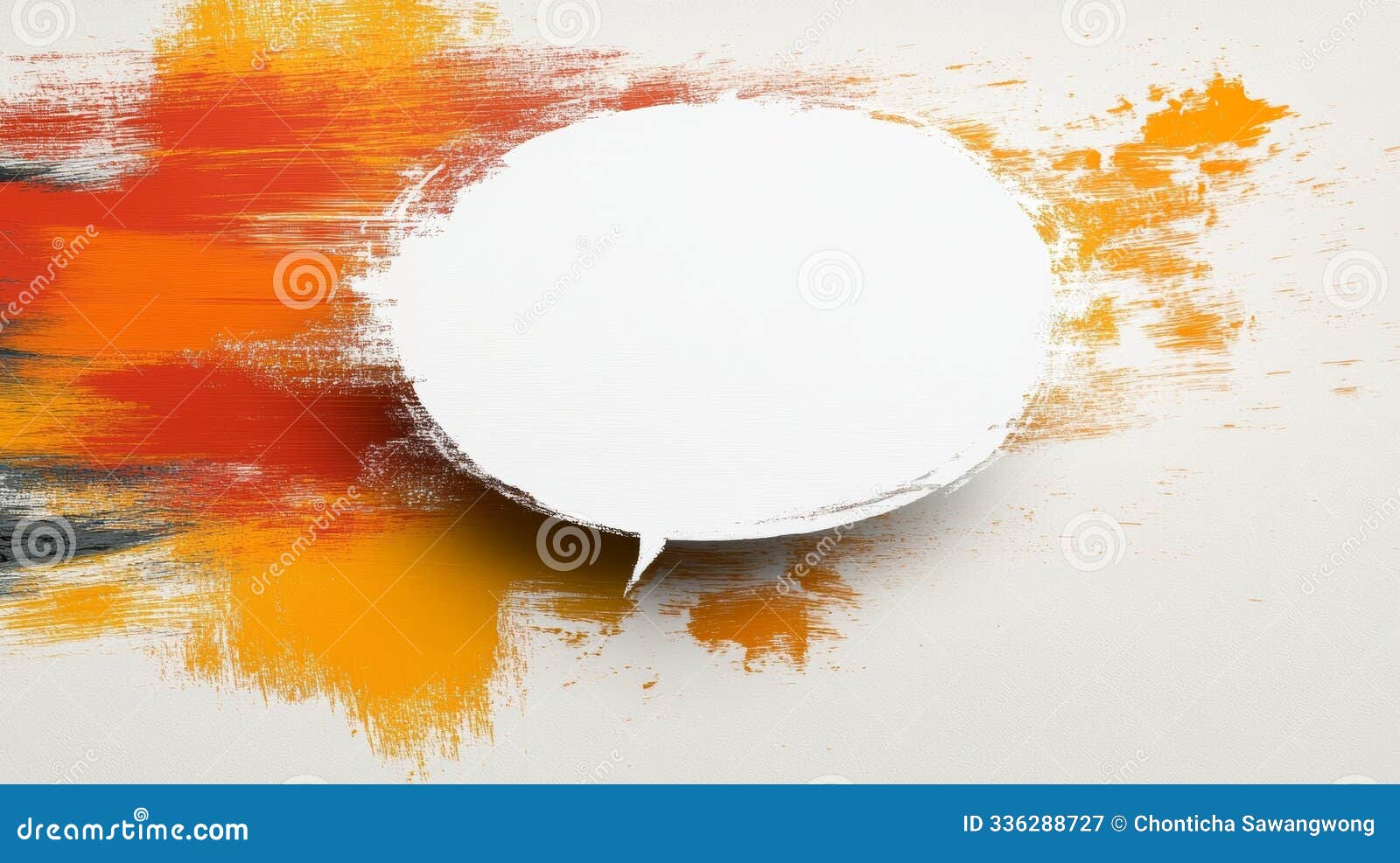 Colorful Abstract Background with a Blank Speech Bubble Ready for Text ...