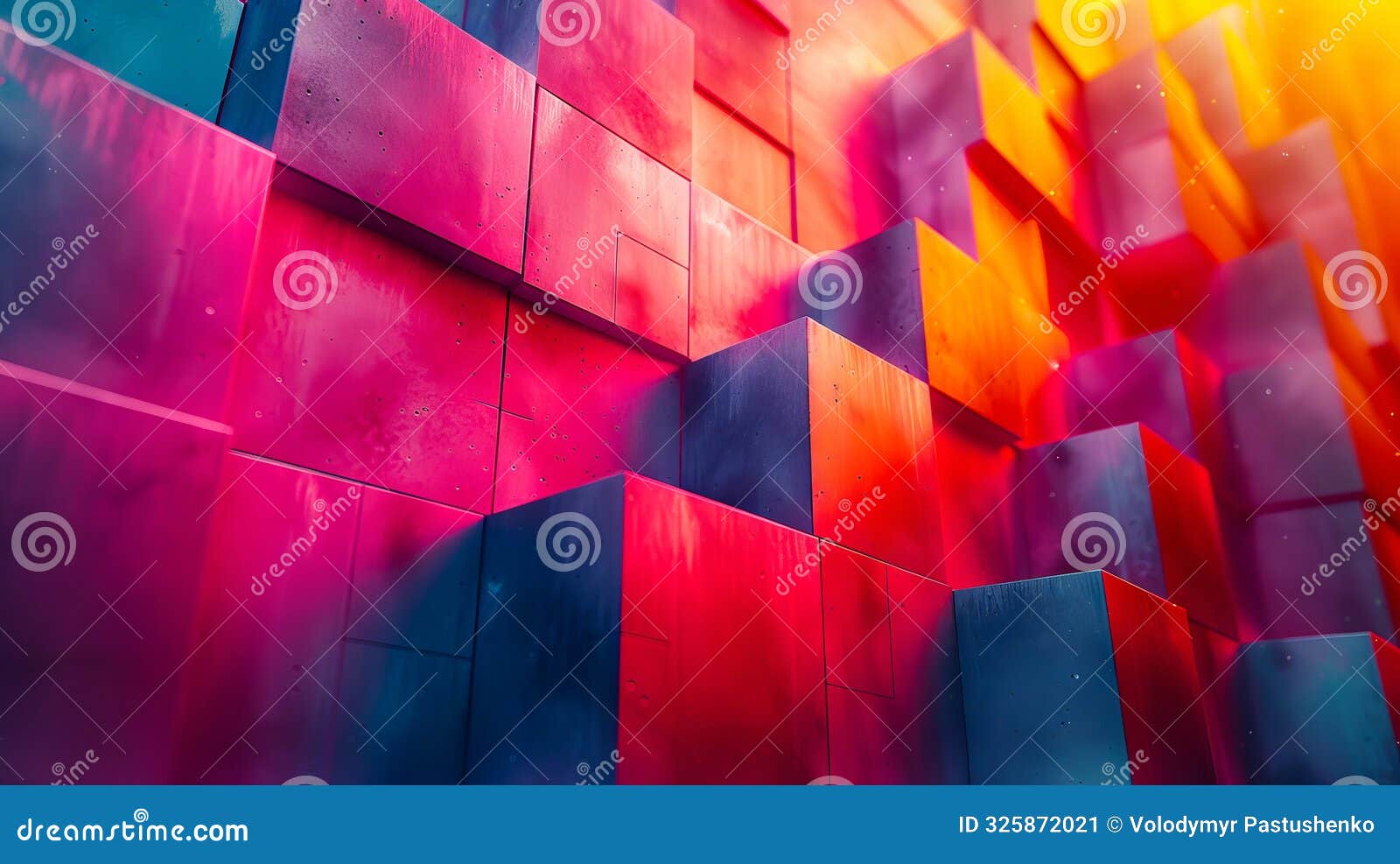 A Colorful Abstract Background with Blocks Stock Image - Image of light ...