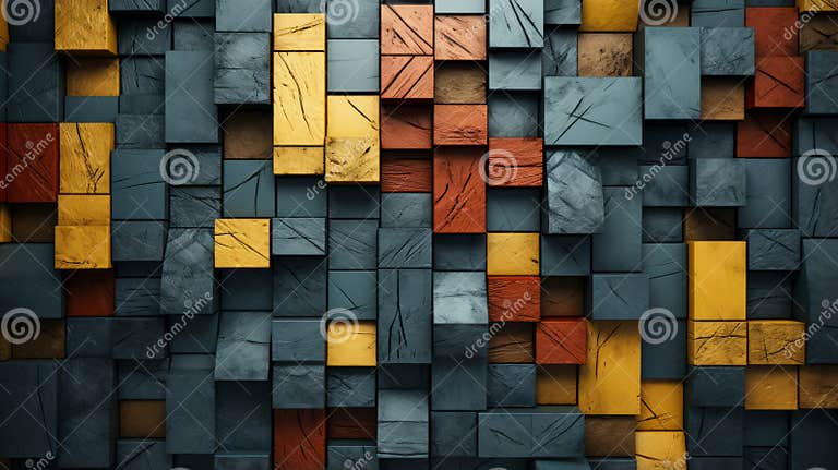 Colorful Abstract Background with Blocks of Different Colors Stock ...