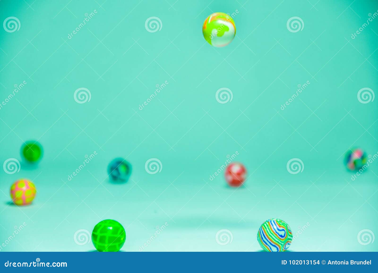 Colorful Abstract Background with Bouncing Balls Stock Photo - Image of ...