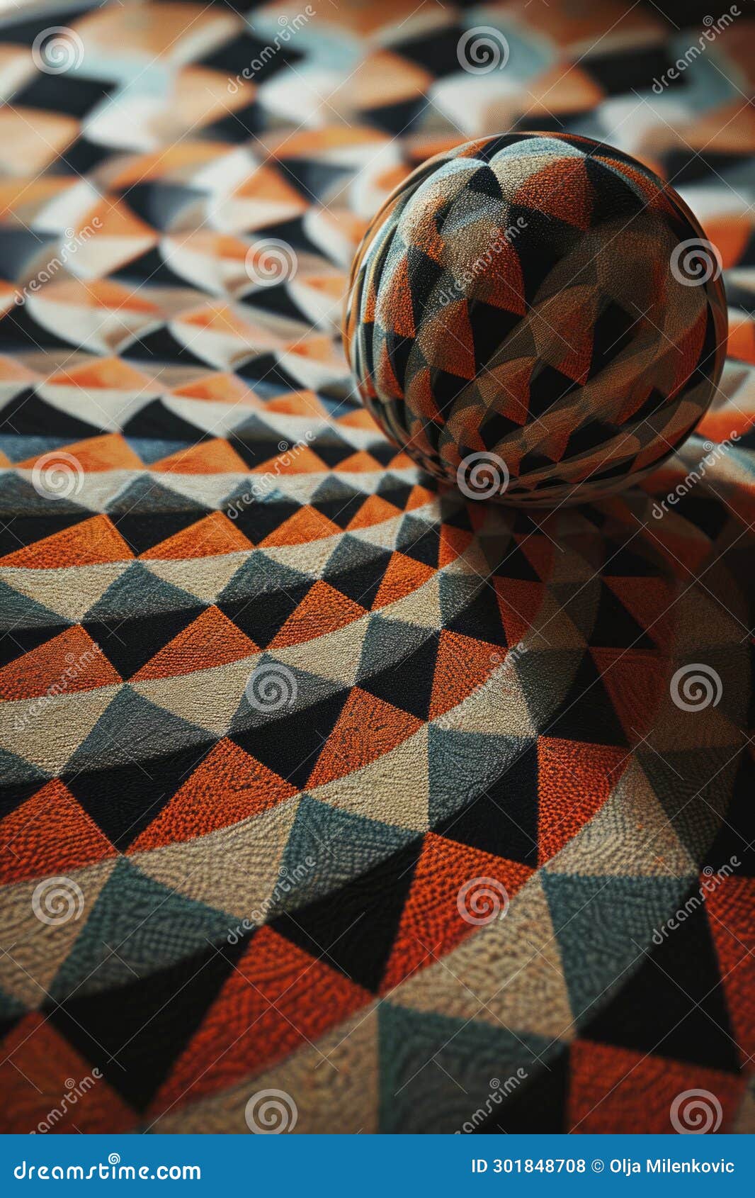Colorful Abstract Background of the Checkered Pattern with a Ball ...