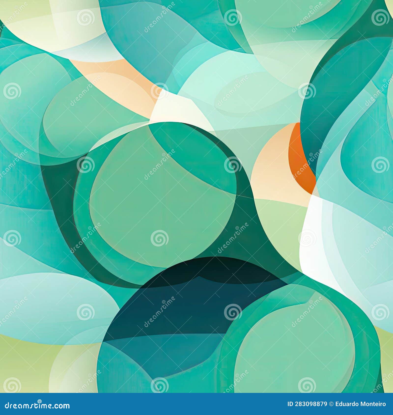 Colorful Abstract Background with Circular Objects in Emerald and ...