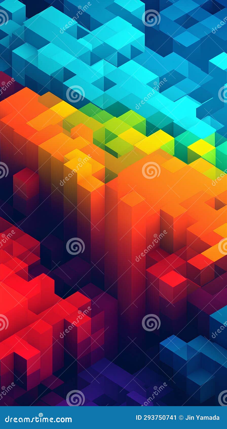 Colorful Abstract Background with Cubes. Vector Illustration. Eps 10 ...