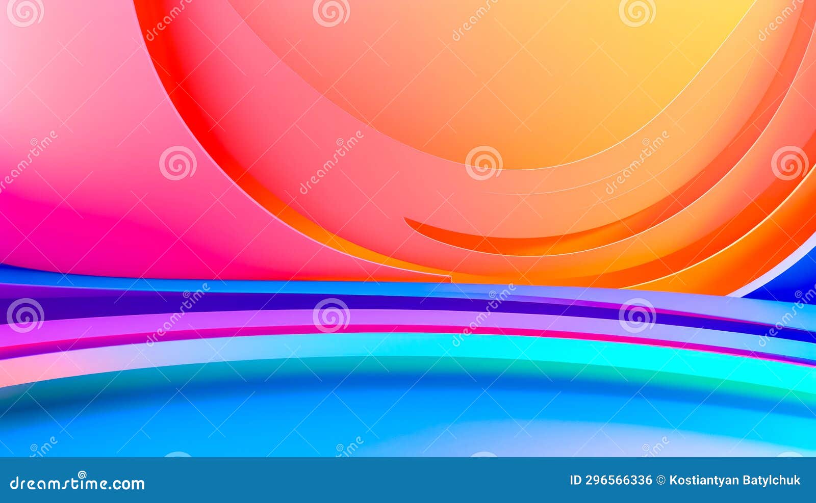 Colorful Abstract Background with Curved Lines and Curved Curve on the ...