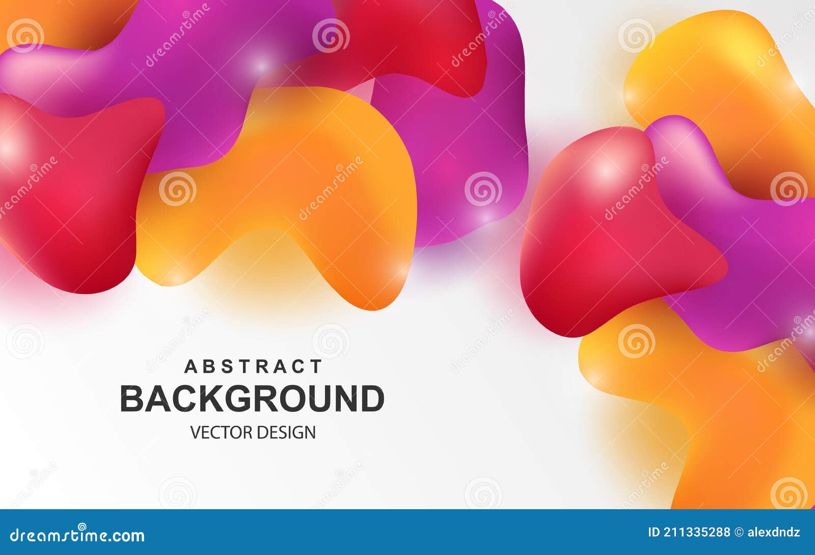 Colorful Abstract Background with 3d Objects Stock Vector ...