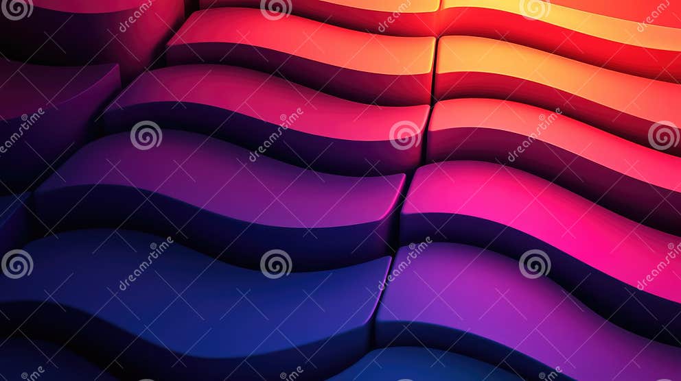 Colorful Abstract Background with 3D Rounded Square Effect and Smooth ...