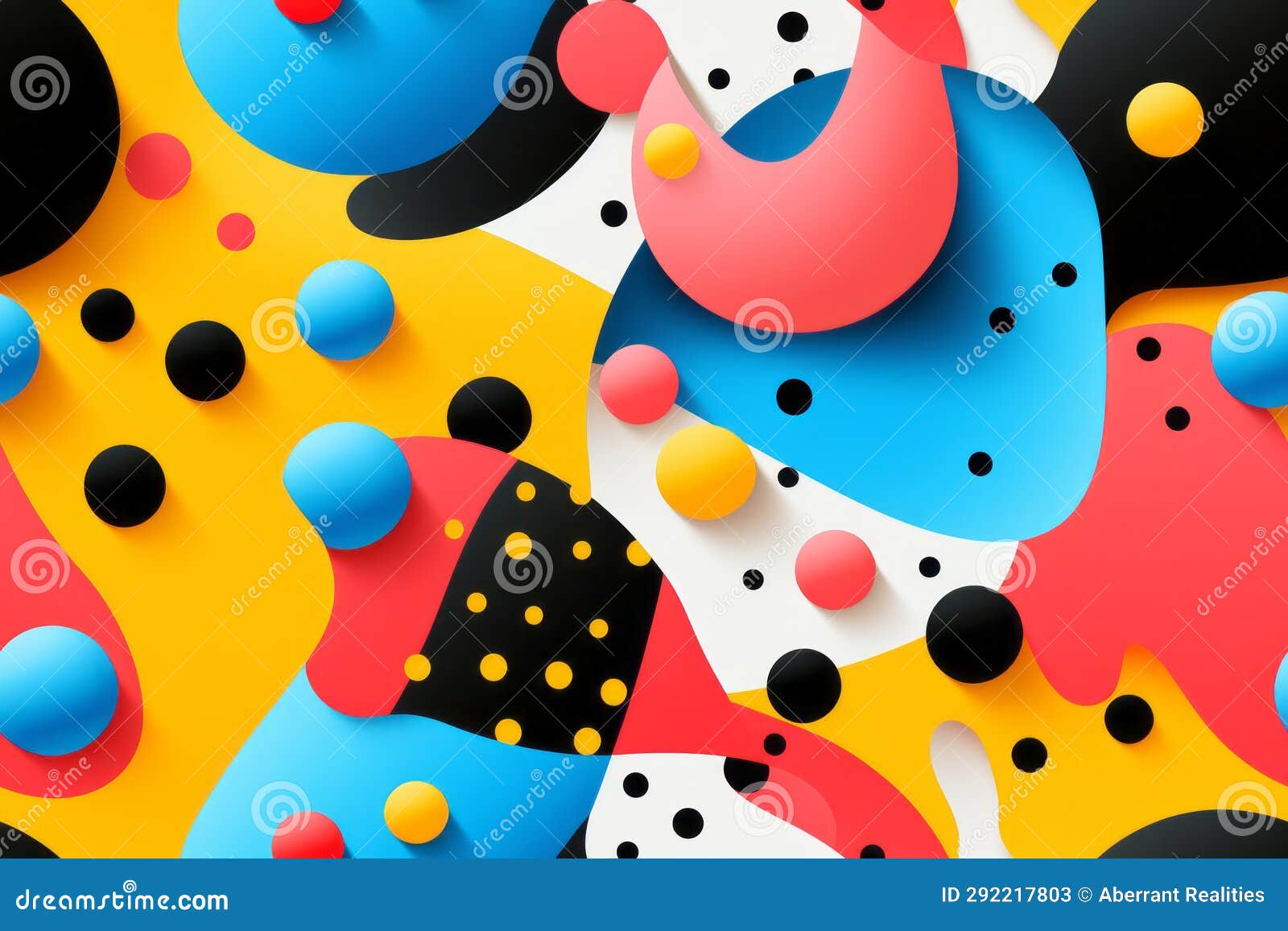 Colorful Abstract Background with Dots and Polka Dots Stock ...