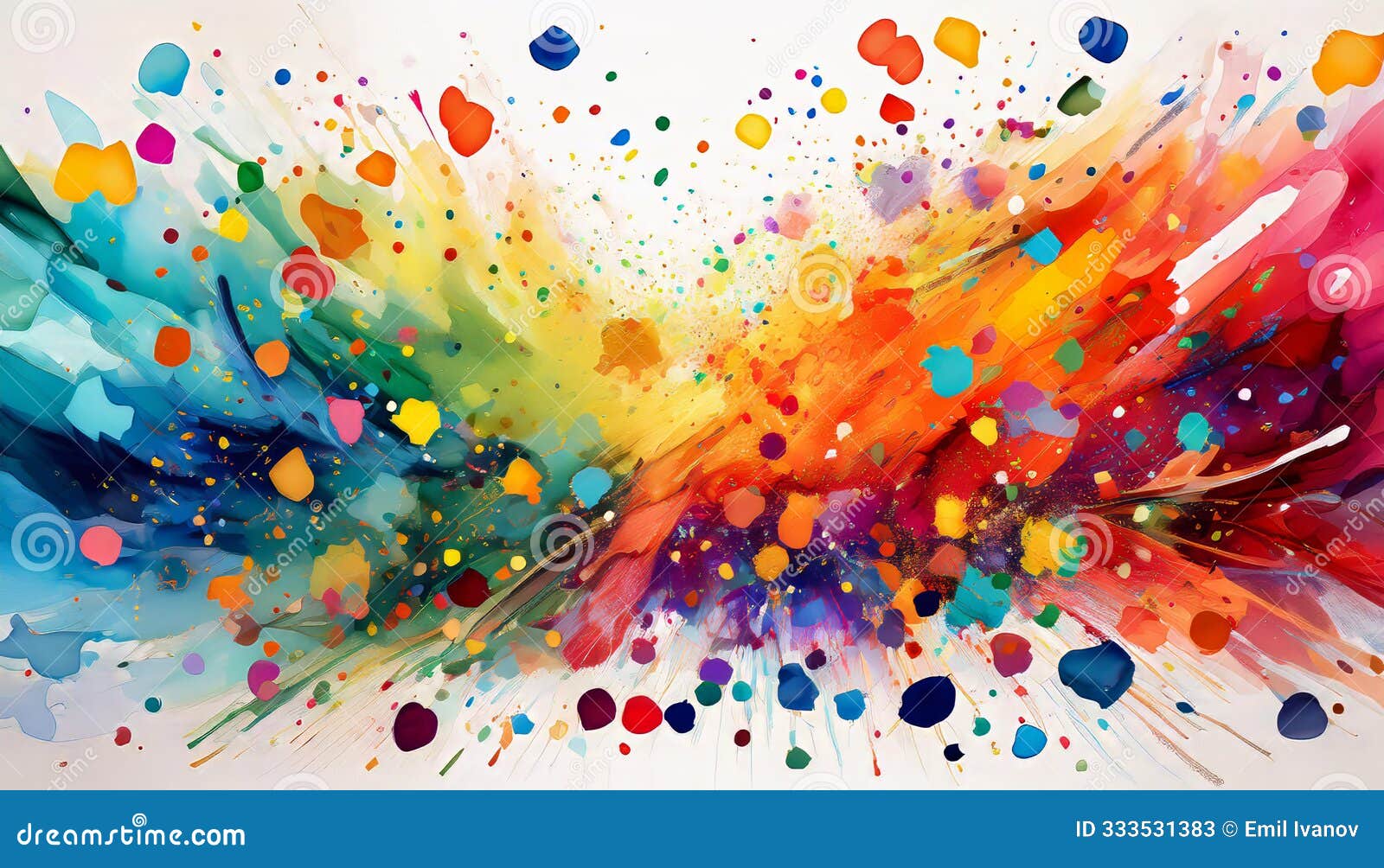 Colorful Abstract Background Exploding with Bright Paint Splatter Stock ...