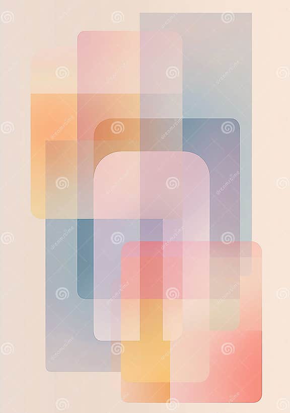 AI Generated. Colorful Abstract Background Featuring a Translucent ...