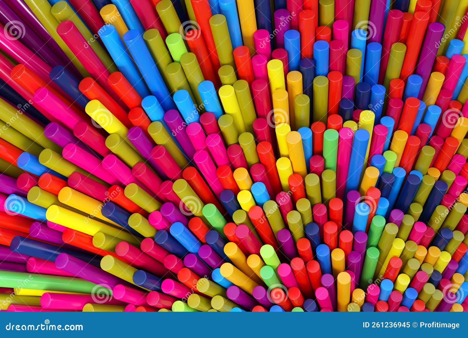 Colorful Abstract Background with Flashing Cylinders 3D Stock ...