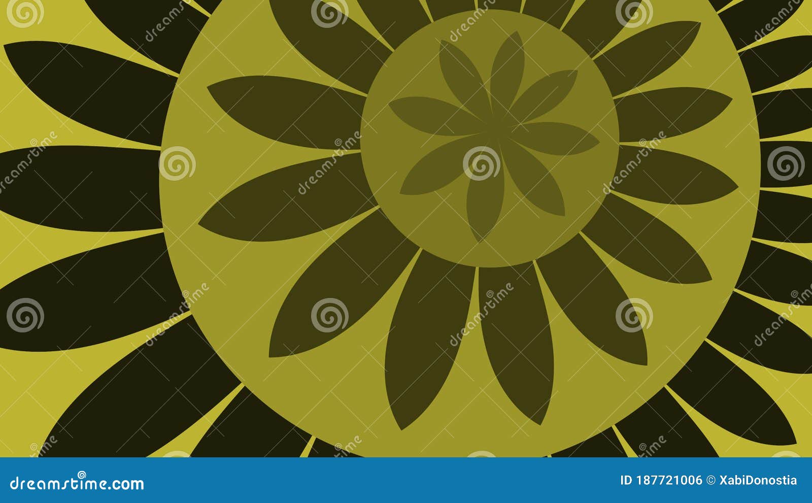 Colorful Abstract Background with Flowers and Circular Petals Stock ...