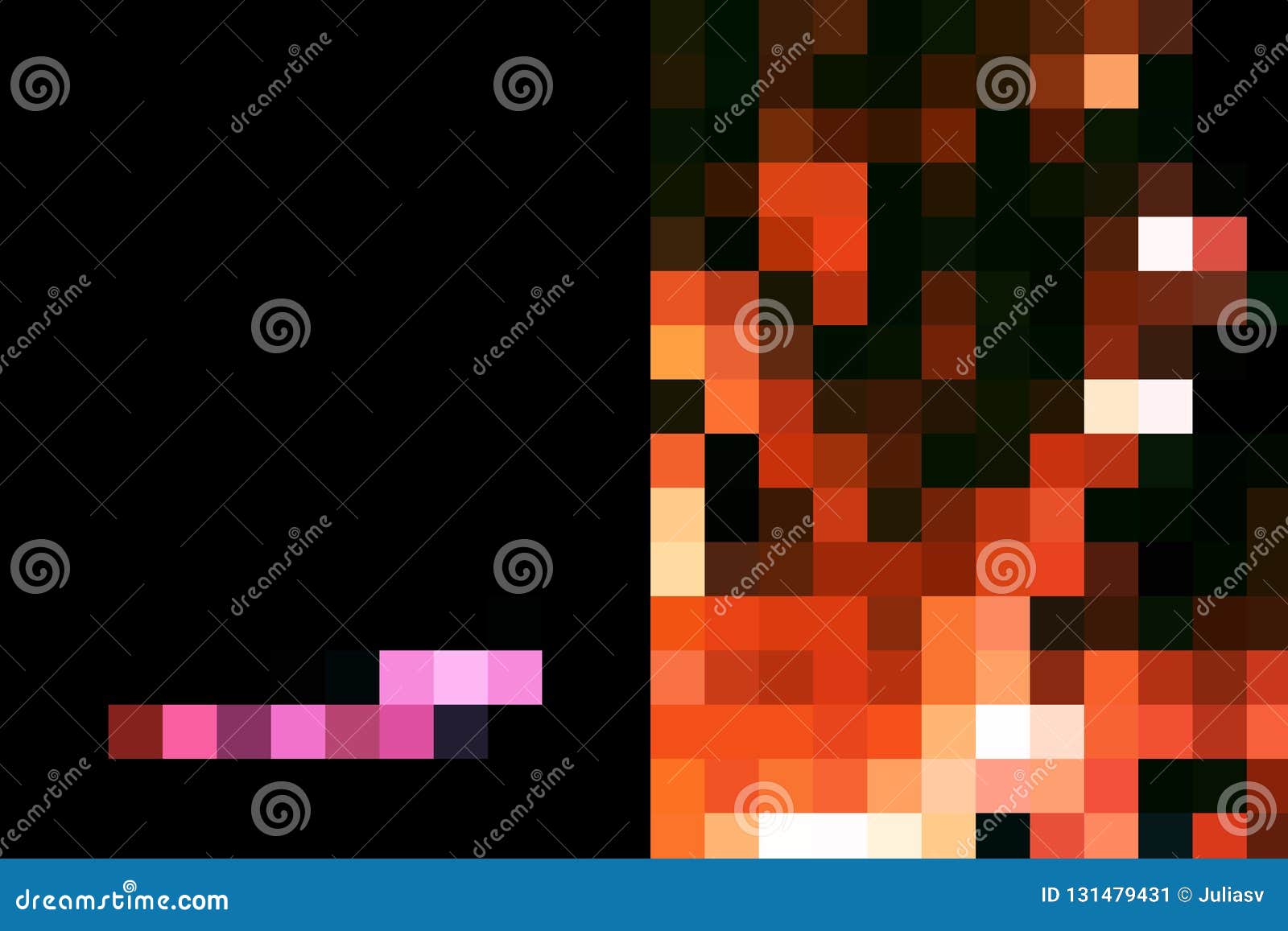 Colorful Abstract Background with Pattern of Squares As Large Pixels ...
