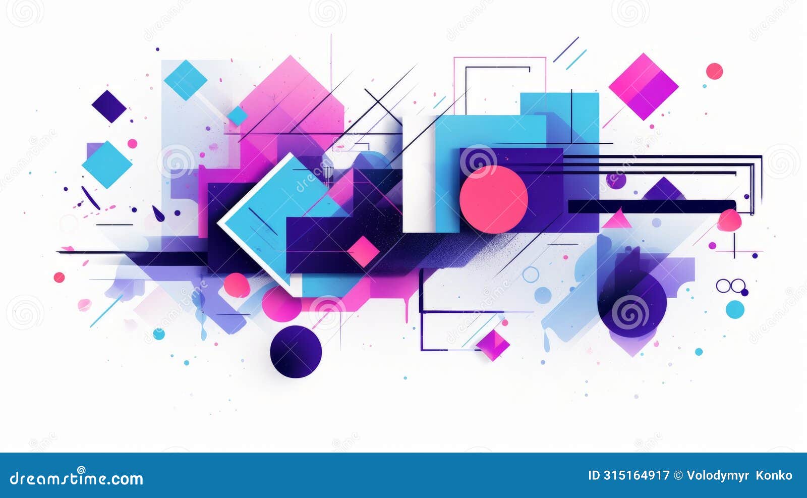 A Colorful Abstract Background with Geometric Shapes Stock Image ...