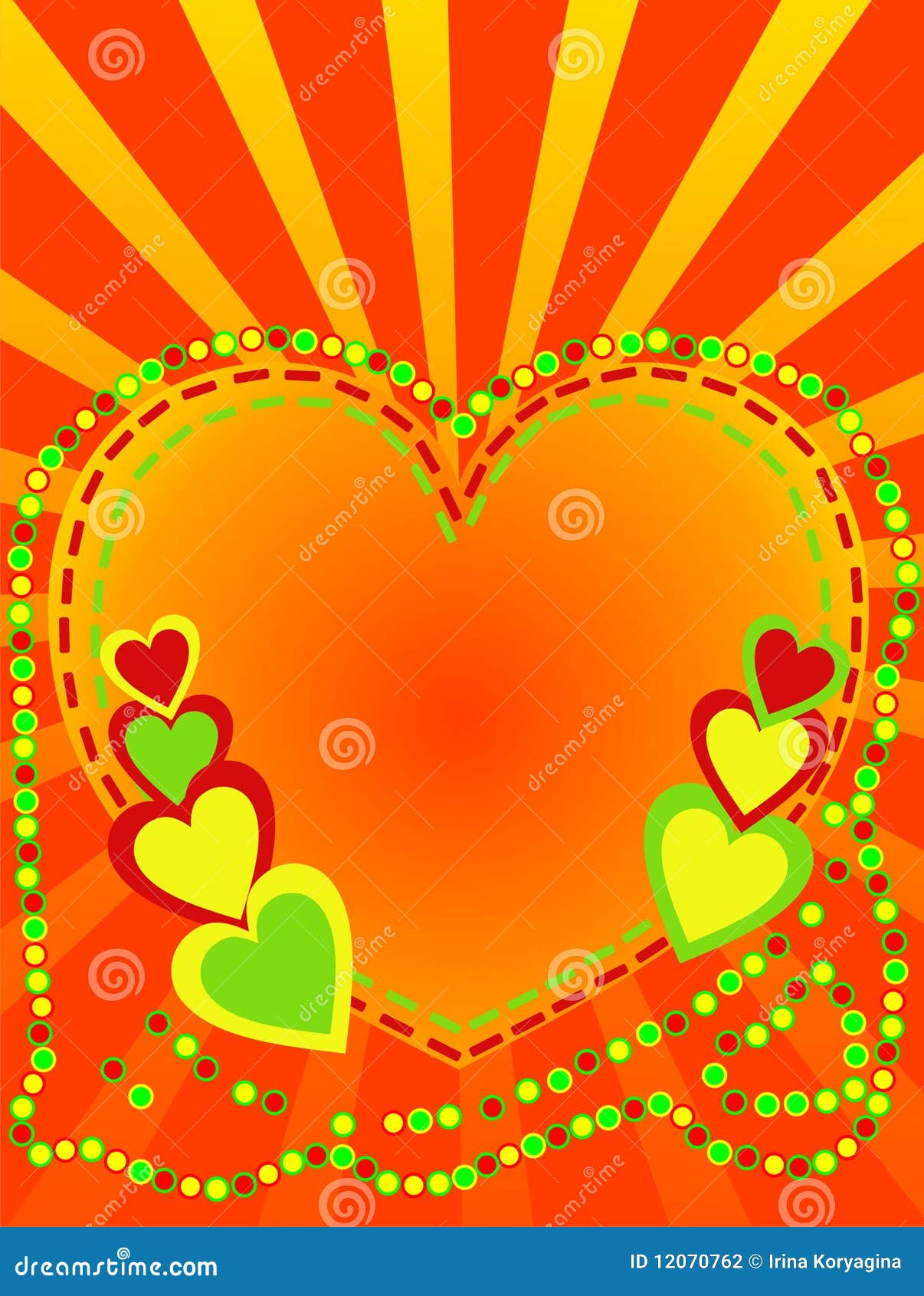 Colorful Abstract Background with Hearts Stock Vector - Illustration of ...