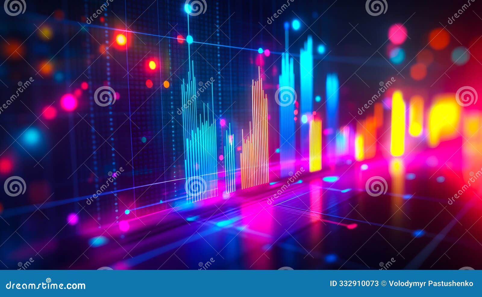 A Colorful Abstract Background with a Line Graph on it Stock Image ...