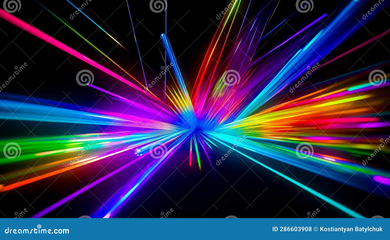 Colorful Abstract Background with Lines of Light Coming Out of the ...