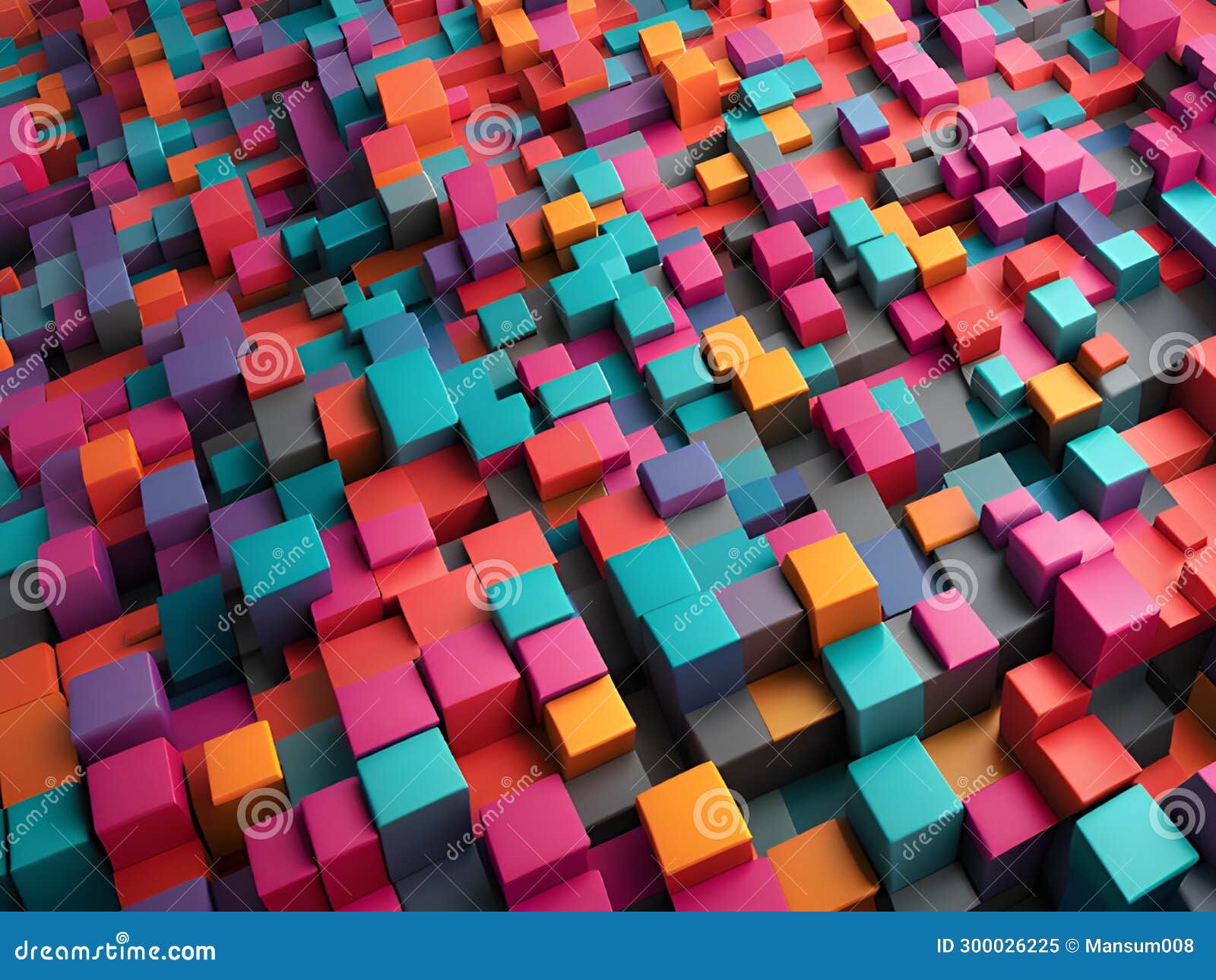 Colorful Abstract Background Made from Cubes. Modern Geometric Cubes ...