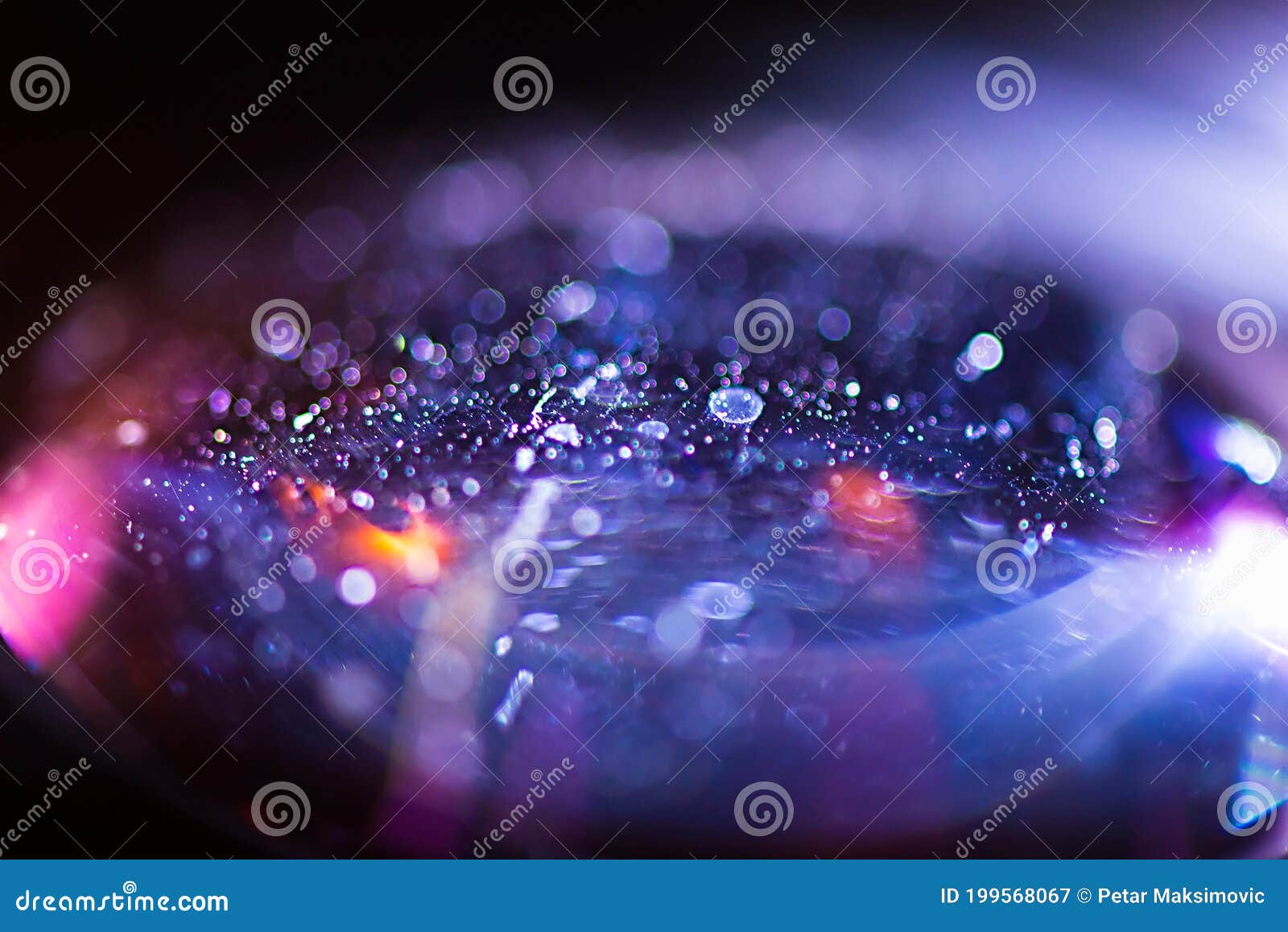 Colorful Abstract Background with Orbs and Particles Stock Image ...
