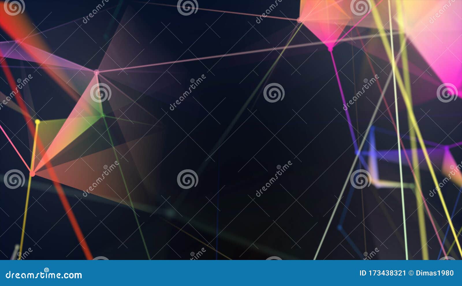 Colorful Abstract Background with Plexus Elements Stock Illustration ...