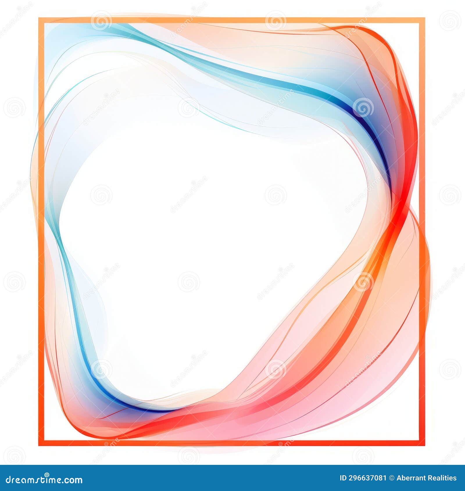 Colorful Abstract Background with a Red Blue and Orange Frame Stock ...