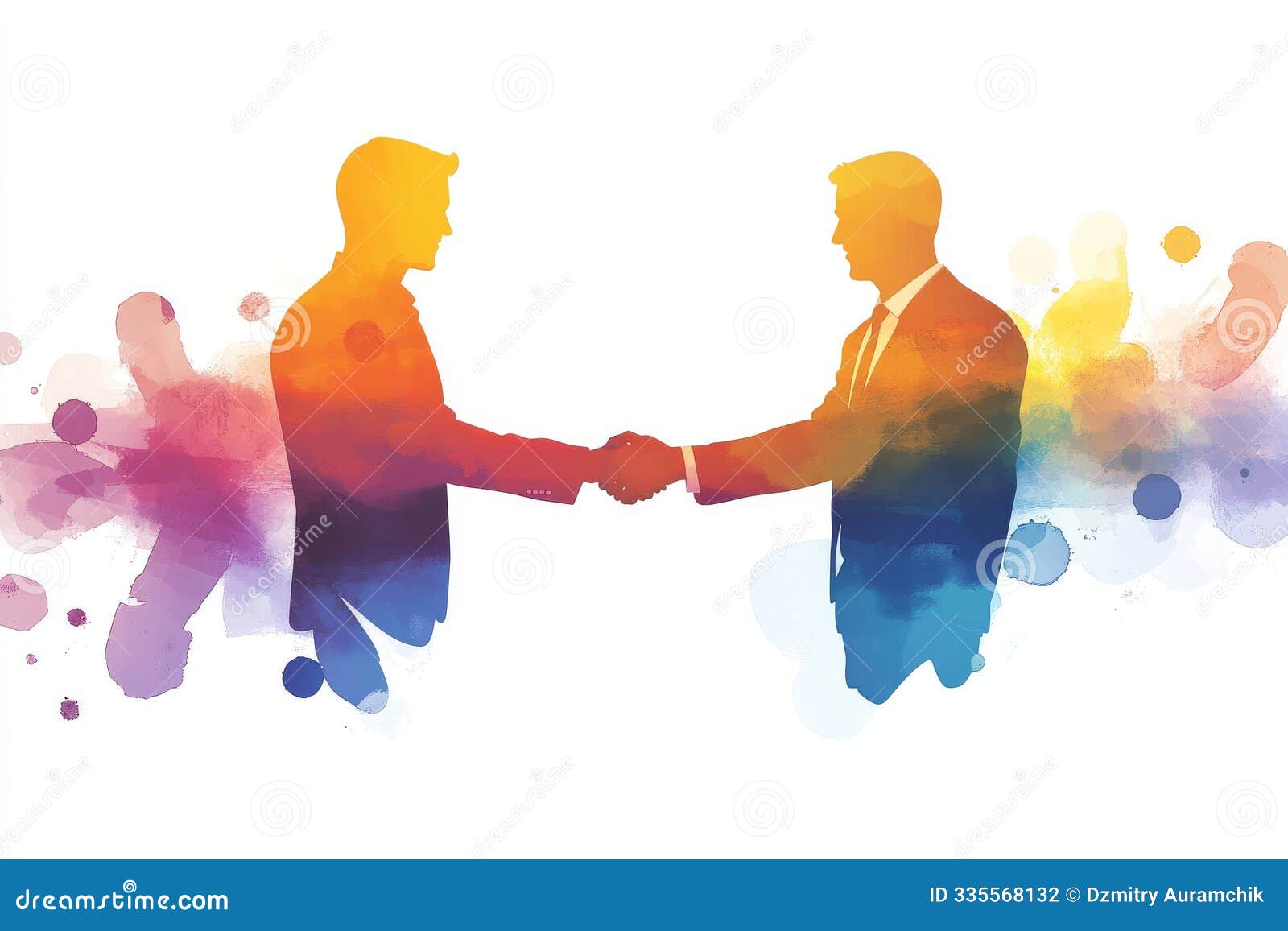 A Colorful Abstract Background Represents Partnerships between Two ...